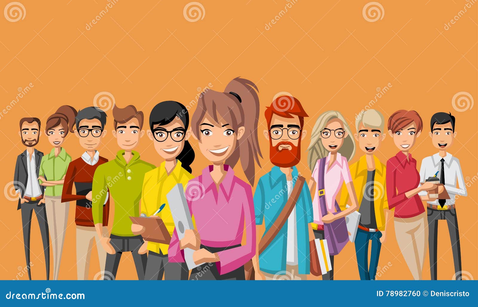 Cartoon business people stock vector. Illustration of people - 78982760