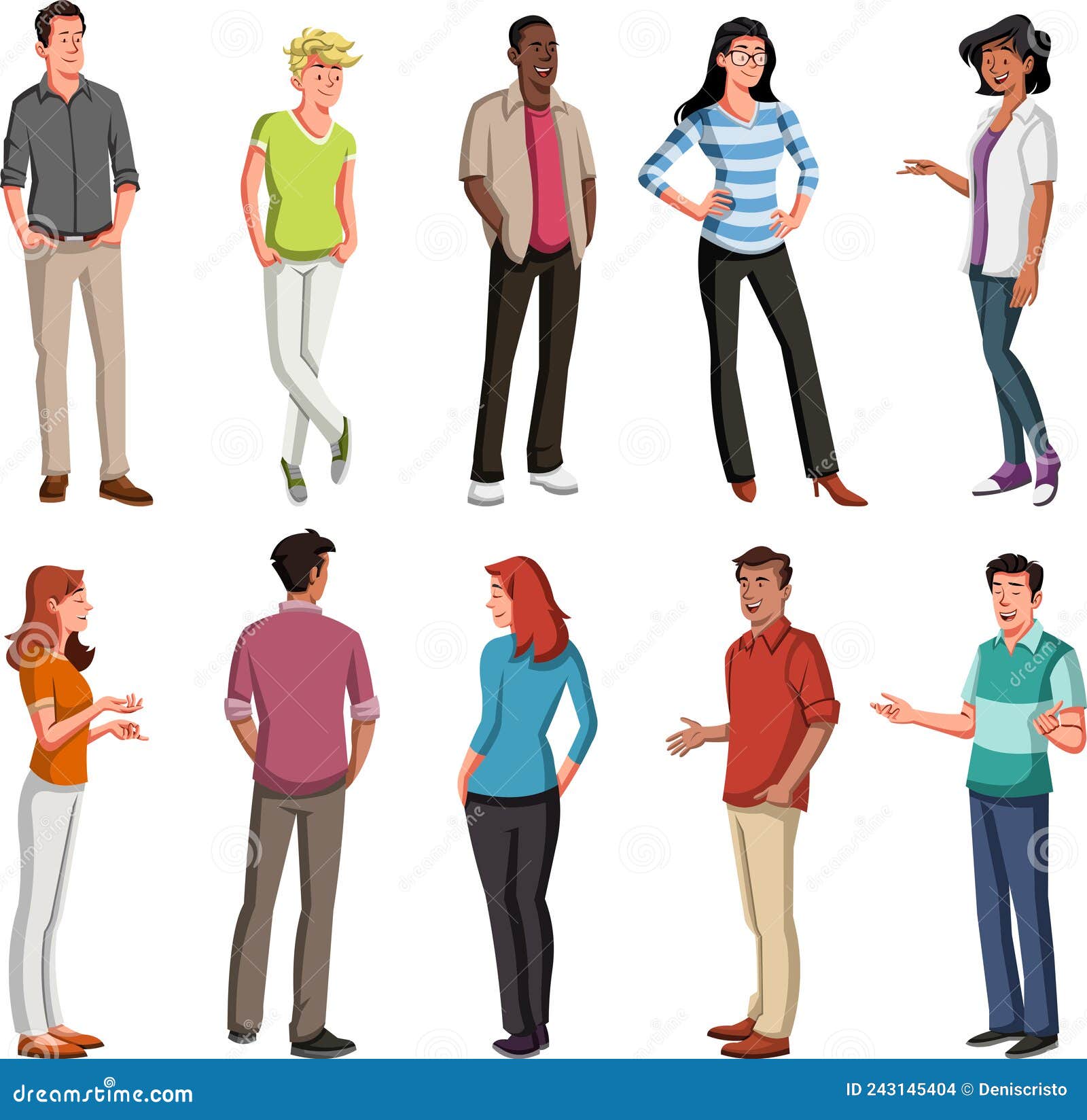 Cartoon Business People Talking Stock Vector - Illustration of team ...