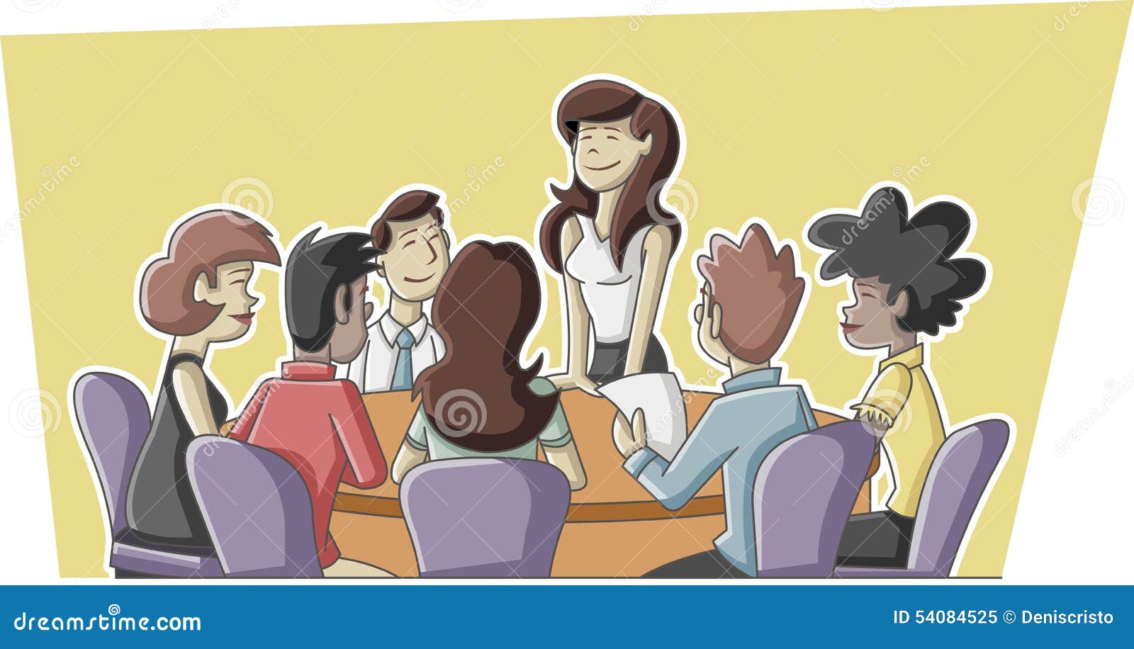 Cartoon Business People Working Stock Vector - Illustration of happy ...