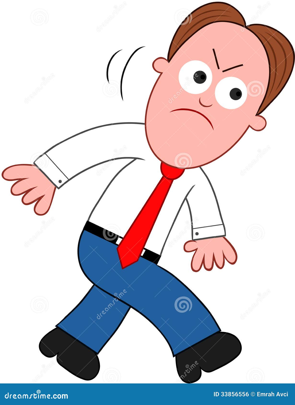 Cartoon Businessman Angry stock vector. Illustration of boss - 33856556