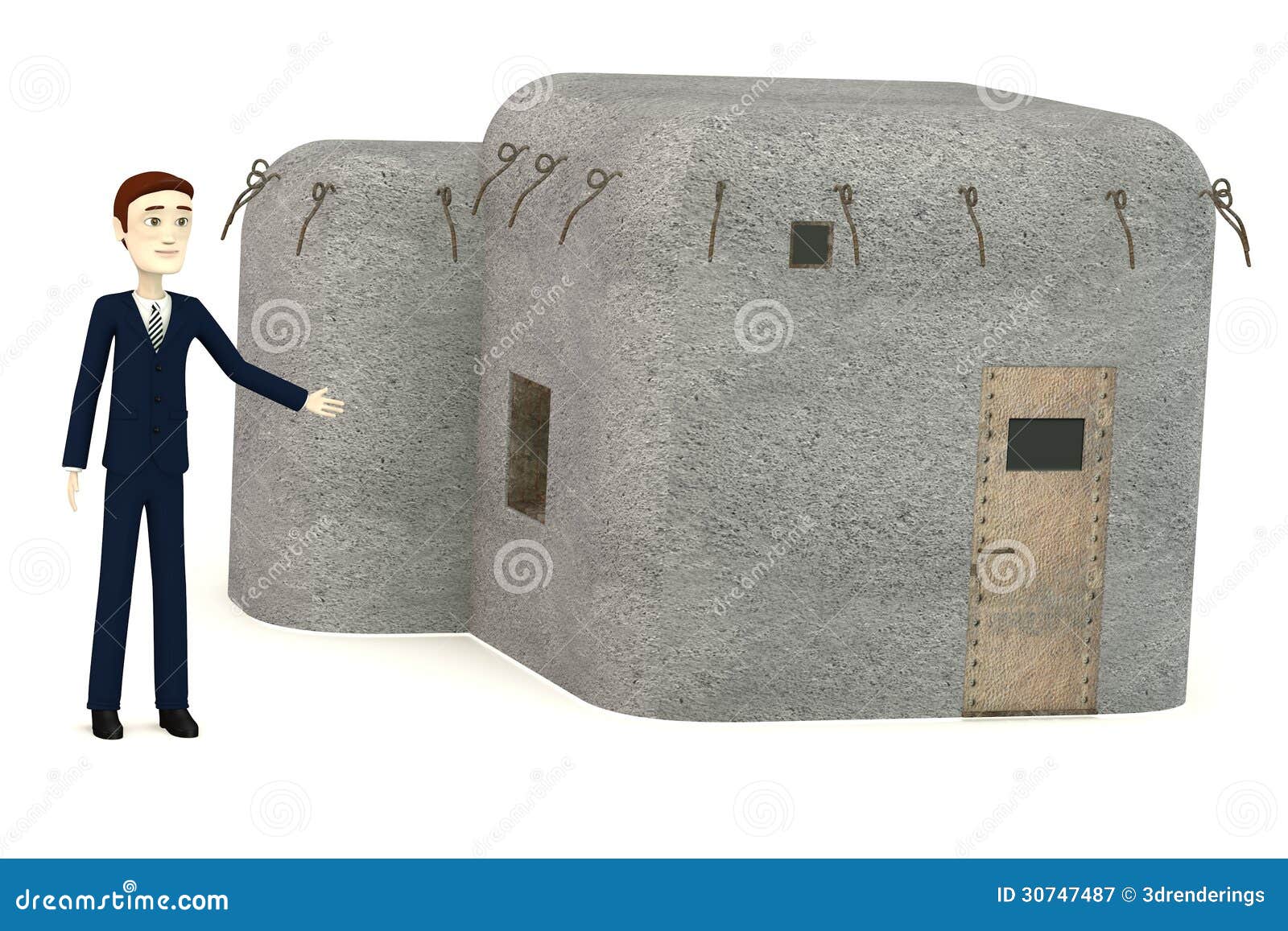 Cartoon Bunker With Radiation Hazard Warning | CartoonDealer.com #273919871