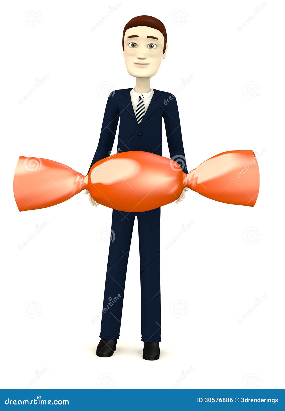 Cartoon Businessman with Candy Stock Illustration - Illustration of ...