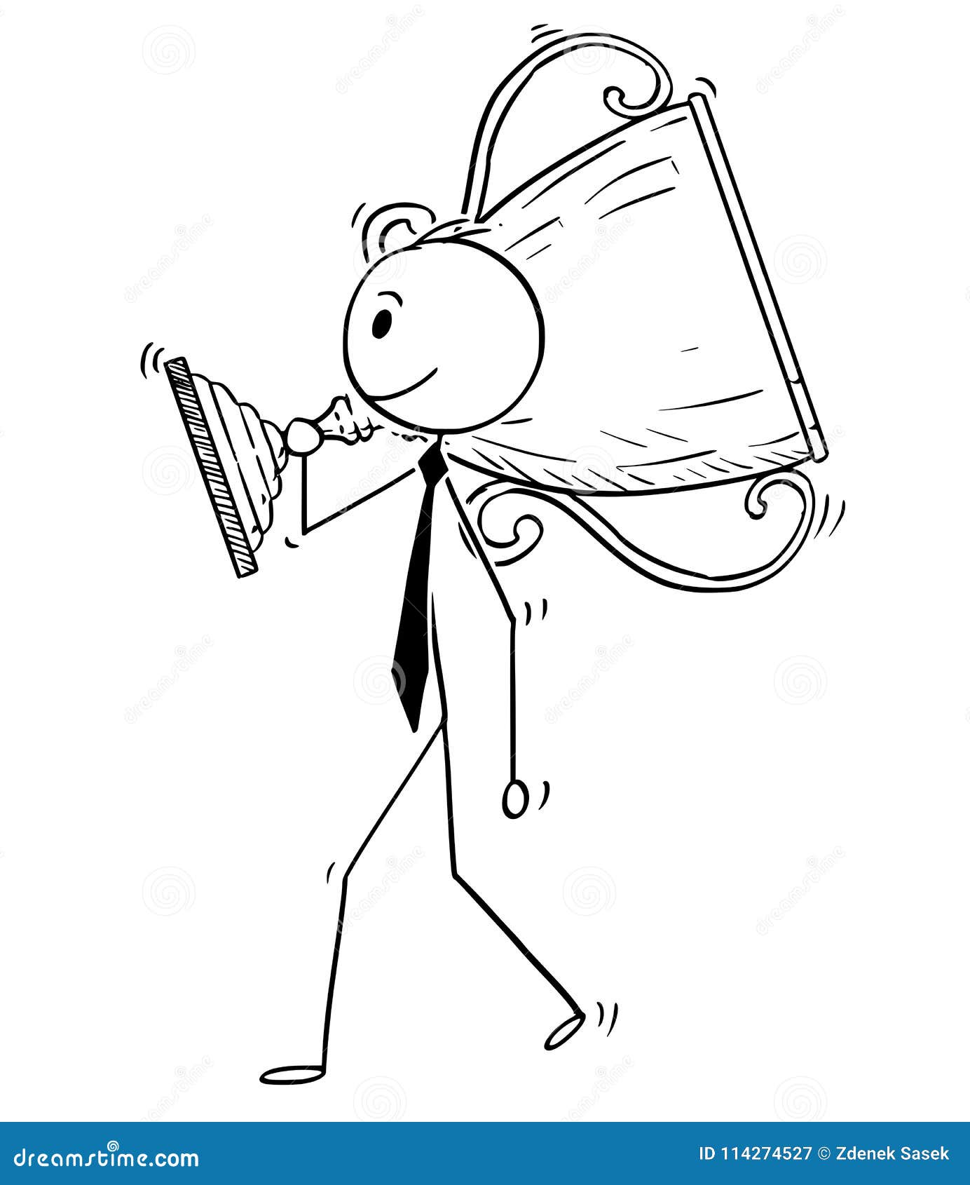 Businessman Carry Attache Case Walking Side Woodcut Cartoon Vector ... Businessman Carry Attache Case Walking Side Woodcut Cartoon Vector ...