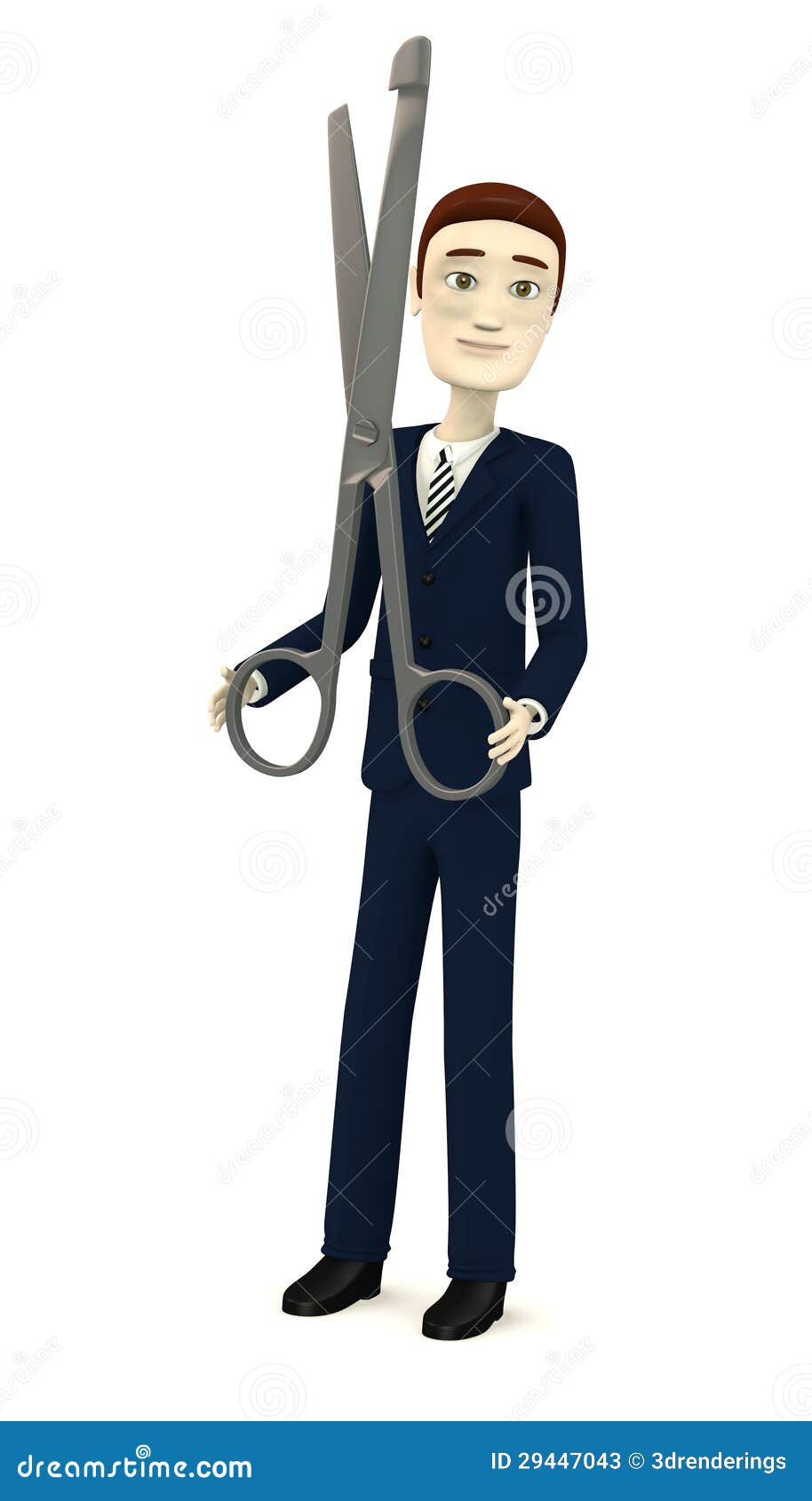 Cartoon Businessman with Enterotome (surgery Tool) Stock Illustration ...