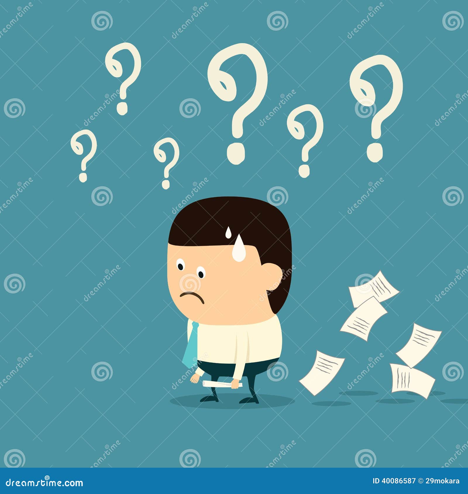 Cartoon Businessman Failure Concept Stock Vector - Illustration of ...