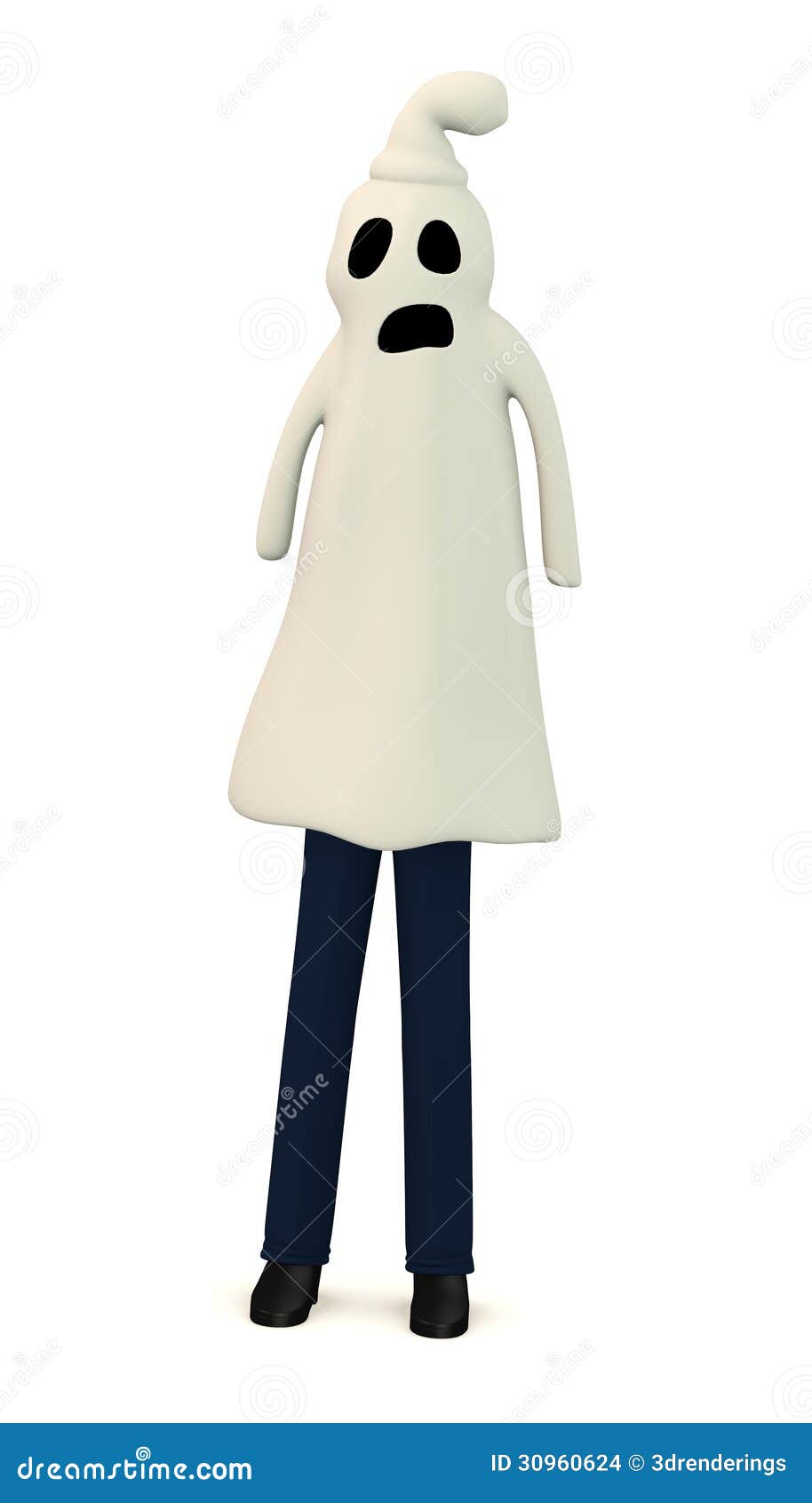 Cartoon Businessman With Ghost Stock Photo | CartoonDealer.com #30960624