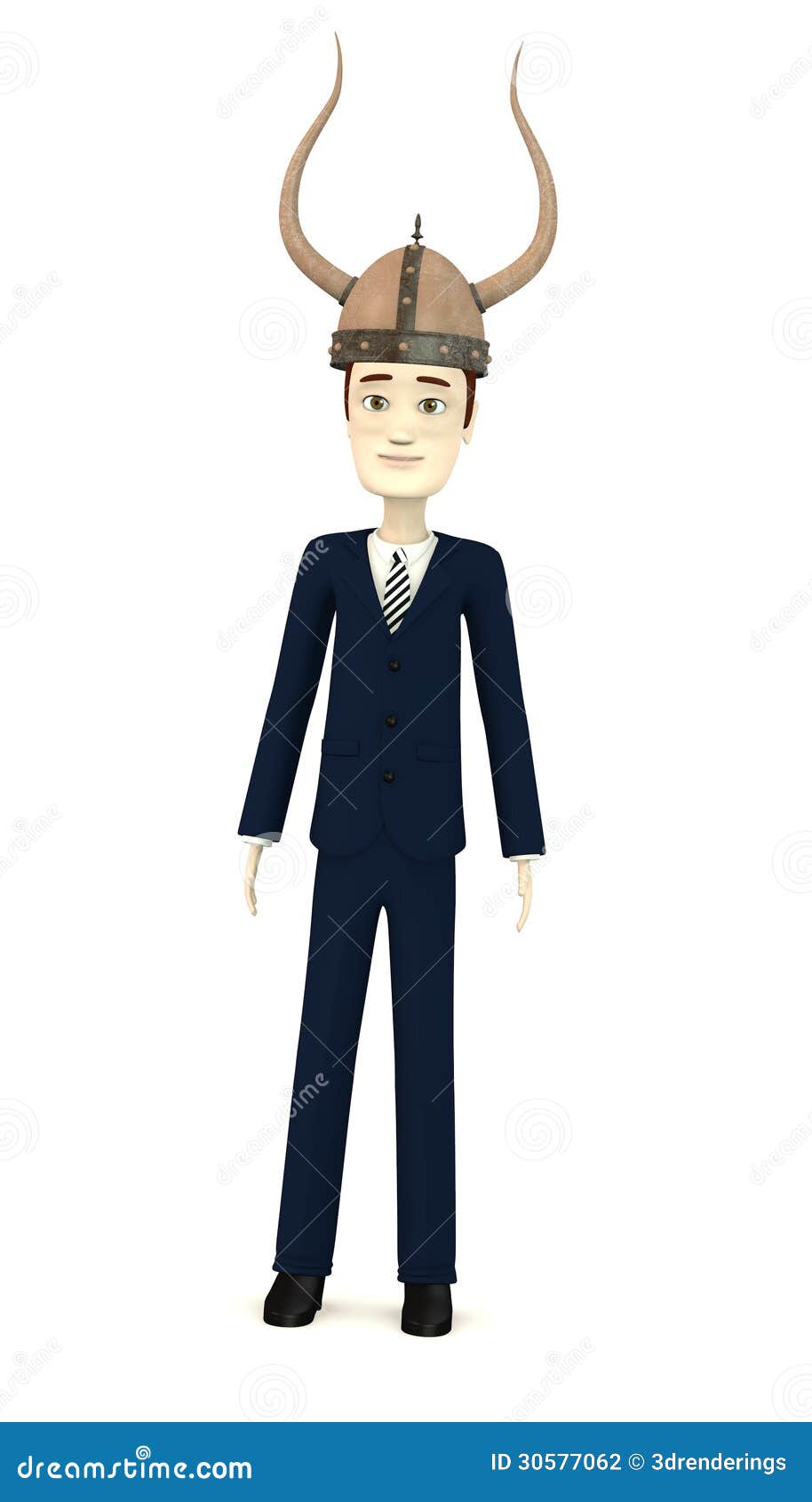Cartoon Businessman with Helmet Stock Illustration - Illustration of ...