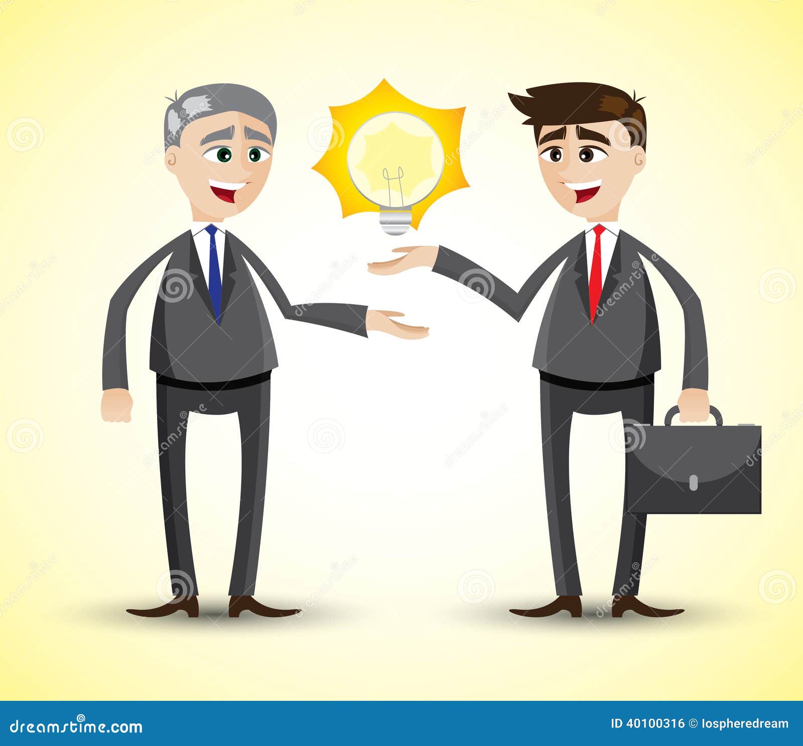 Cartoon Businessman Holding Idea Stock Vector - Illustration of saleman ...