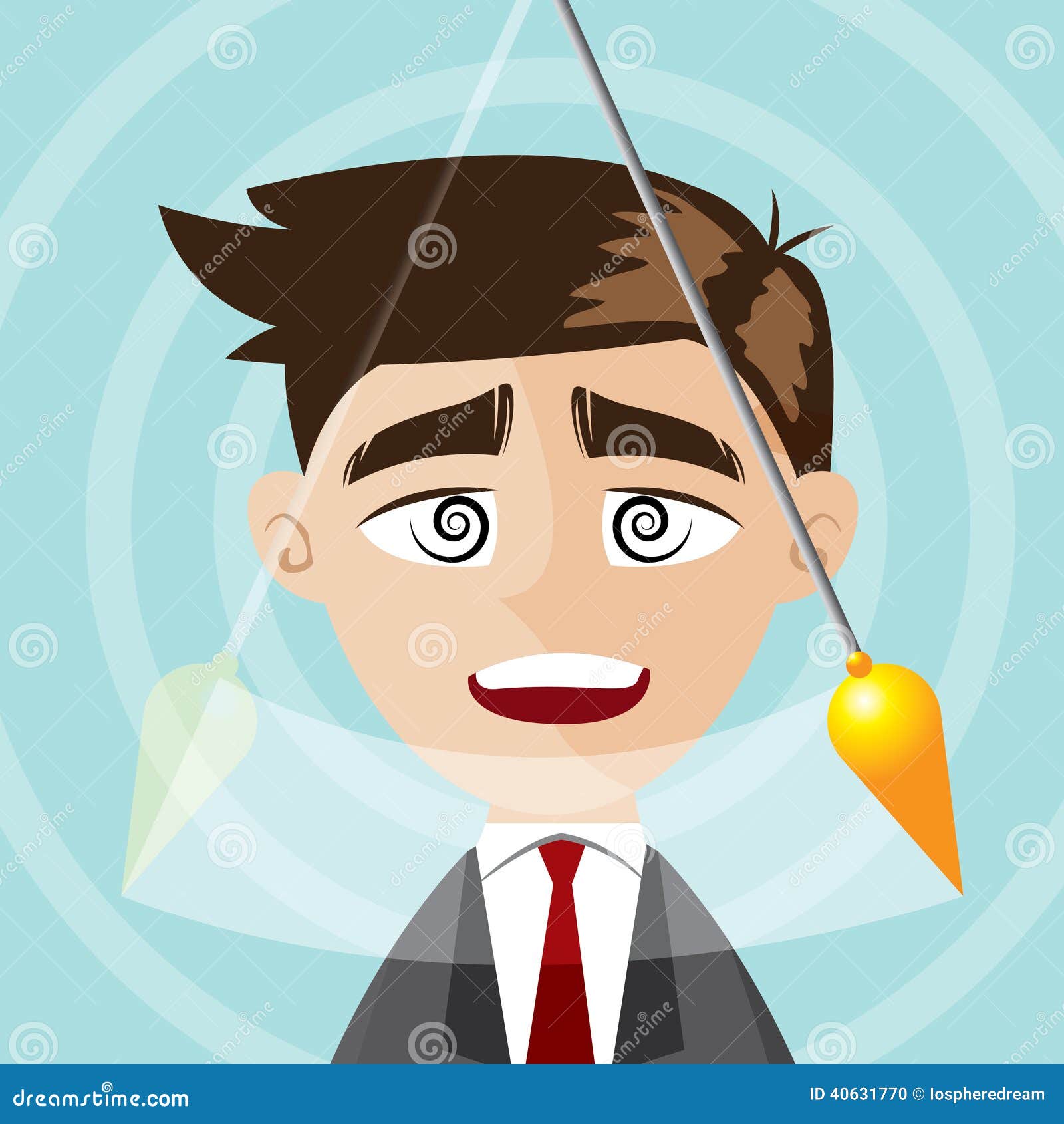 Cartoon Businessman Hypnotized Stock Vector - Illustration of ...