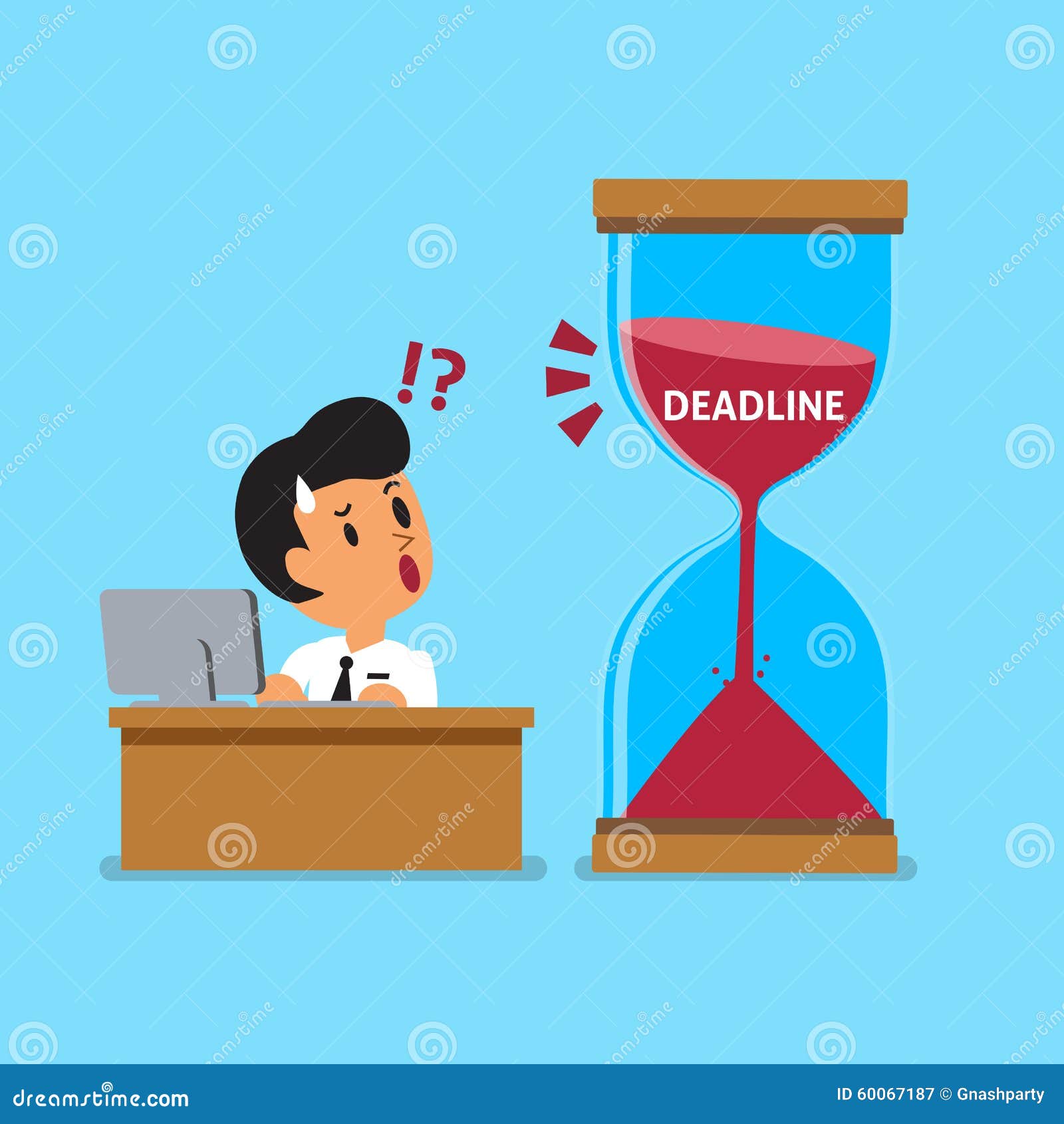 Work Deadline. Corporate Working, Job Problems Or Time Management ...