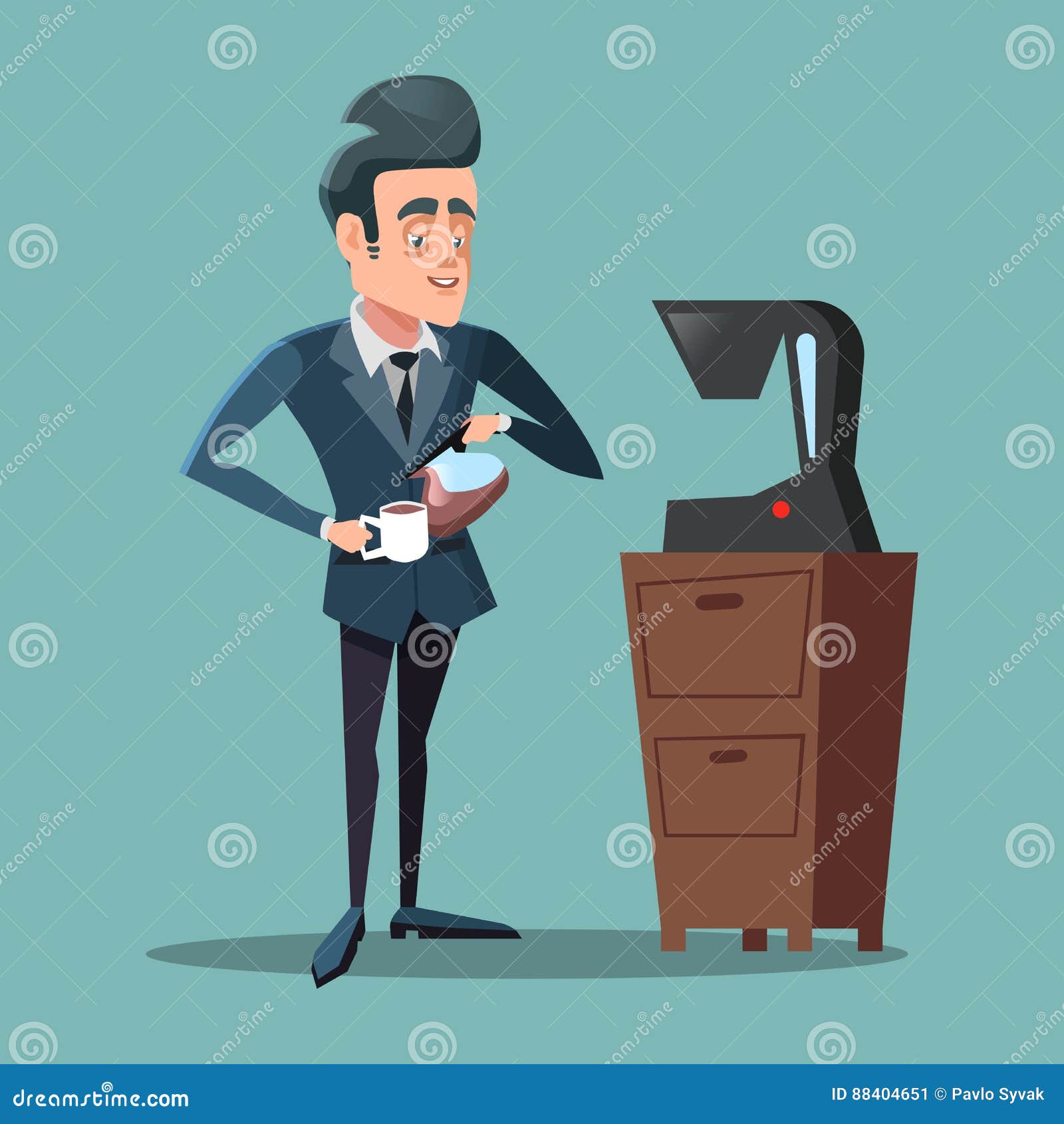 Work Break, Cartoon Young Happy Business Worker Woman Character Sitting ...