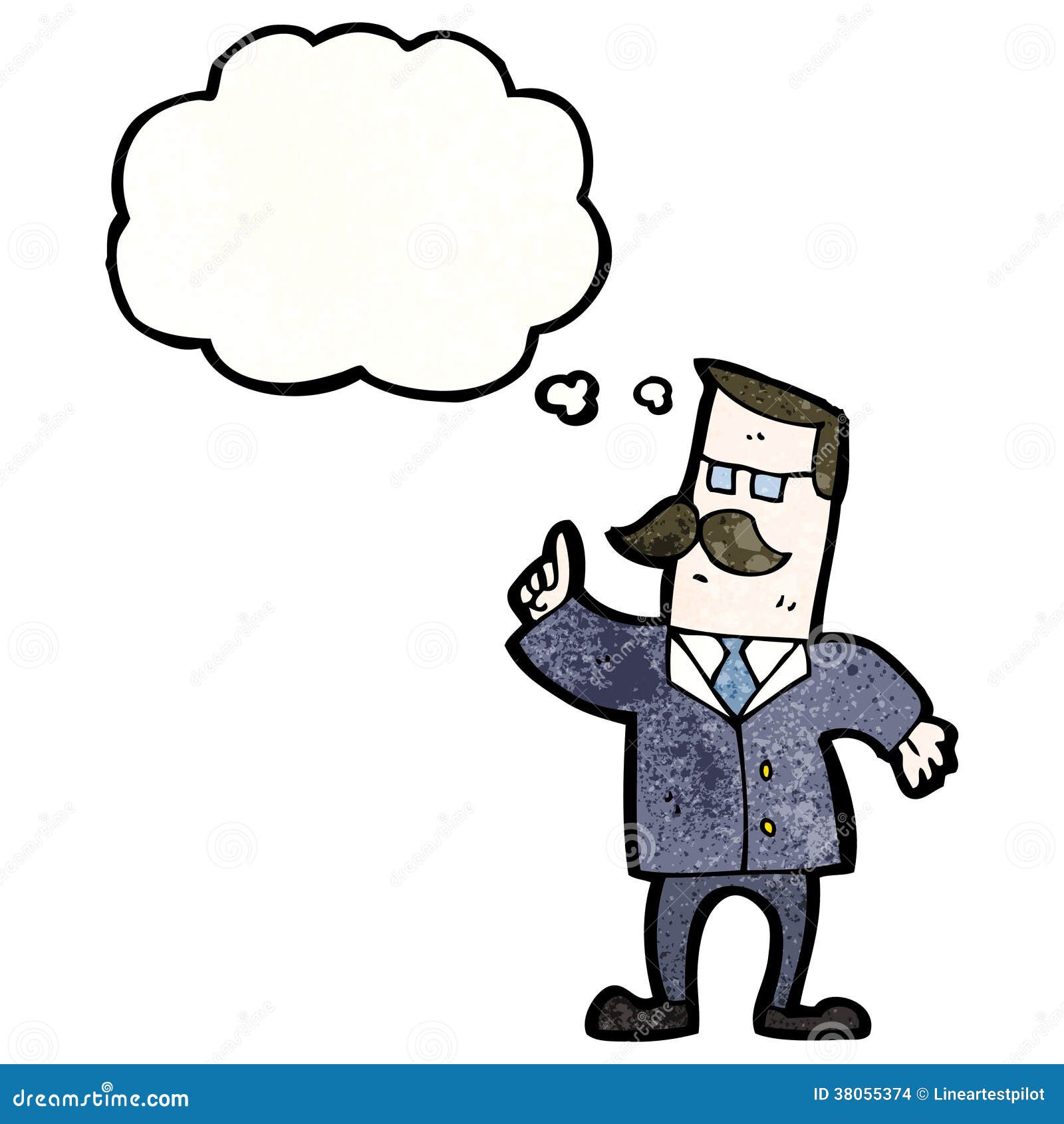 Cartoon Businessman Making Point Stock Vector - Illustration of drawn ...