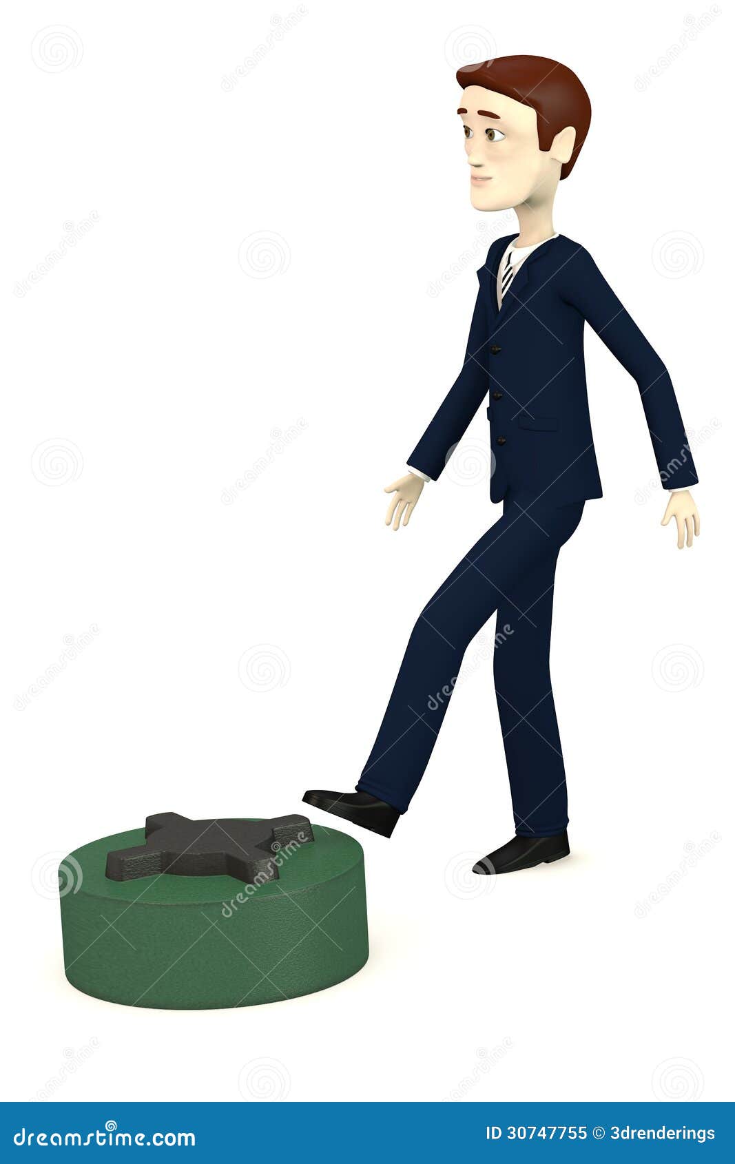 Cartoon Businessman with Mine Stock Illustration - Illustration of ...