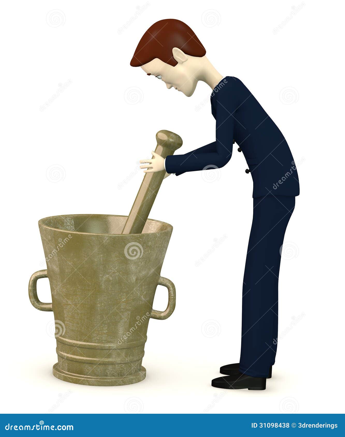 Cartoon Man With Mortar Stock Photography | CartoonDealer.com #31005068