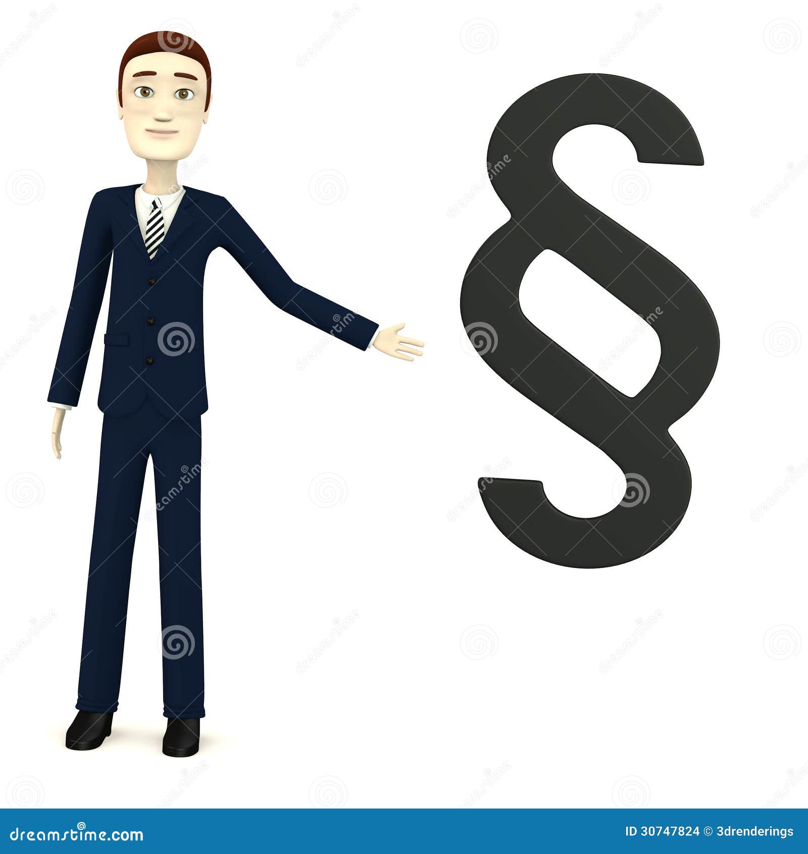 Cartoon Businessman with Paragraph Symbol Stock Illustration ...