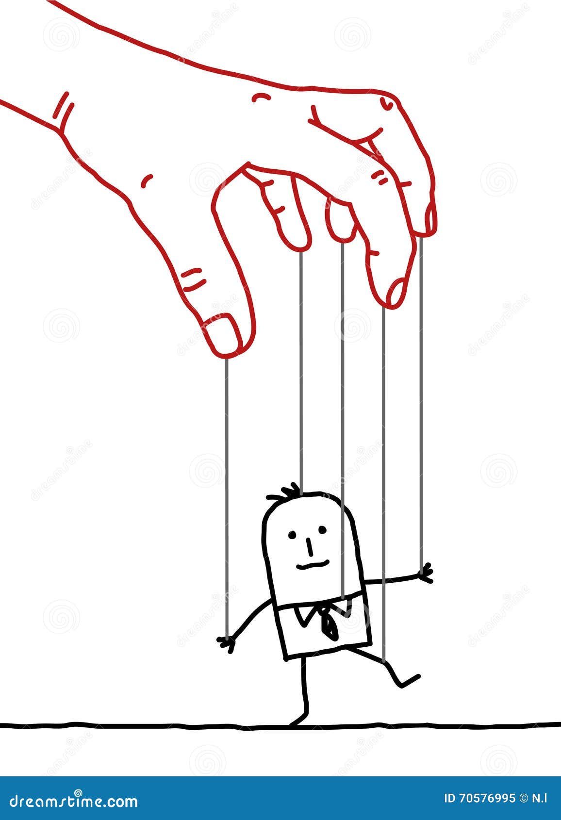 Businessman Puppet. Human Puppets Control, Puppeteer Hands Man ...