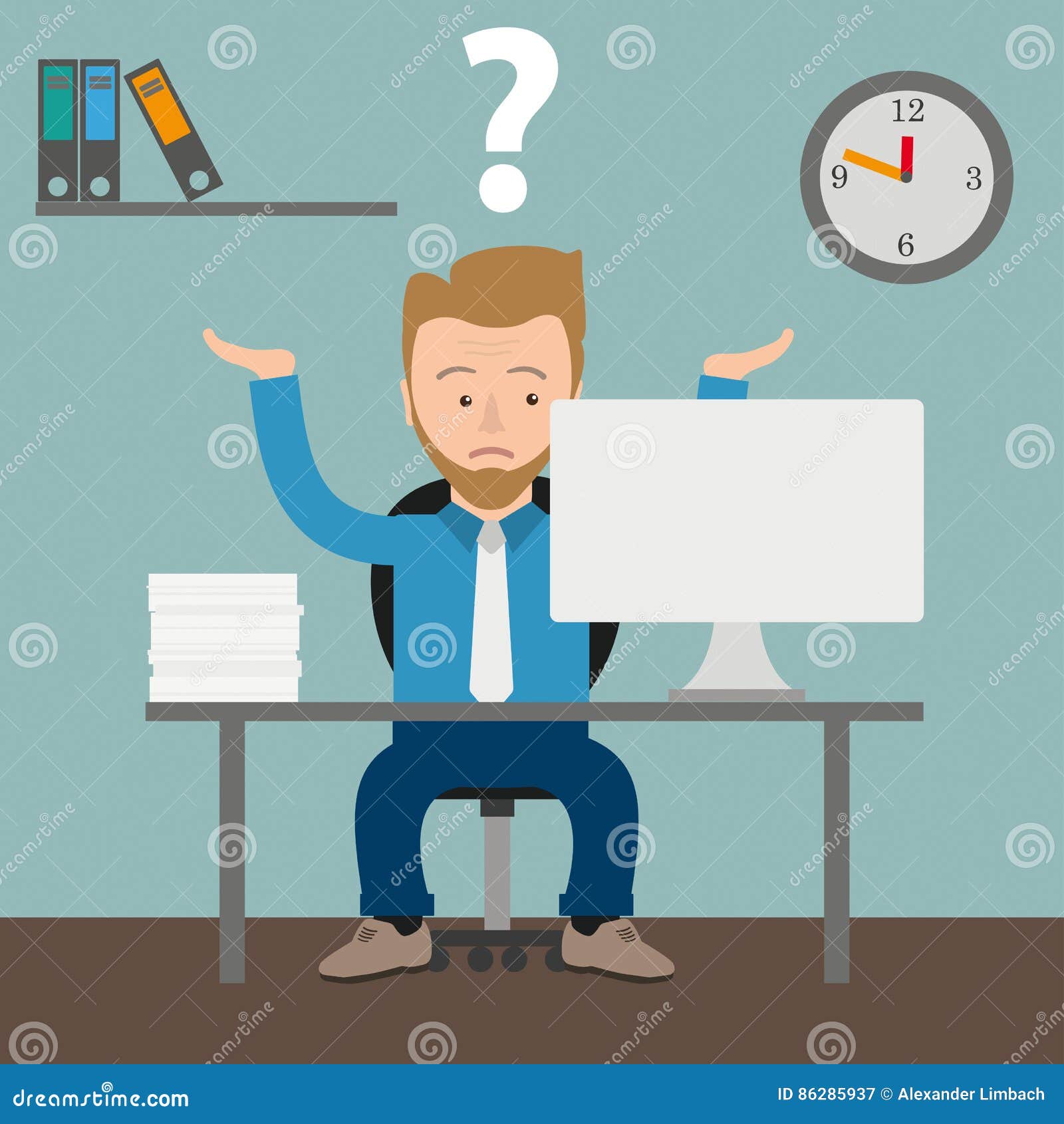 Cartoon Businessman Question Office Stock Illustrations – 1,146 Cartoon ...