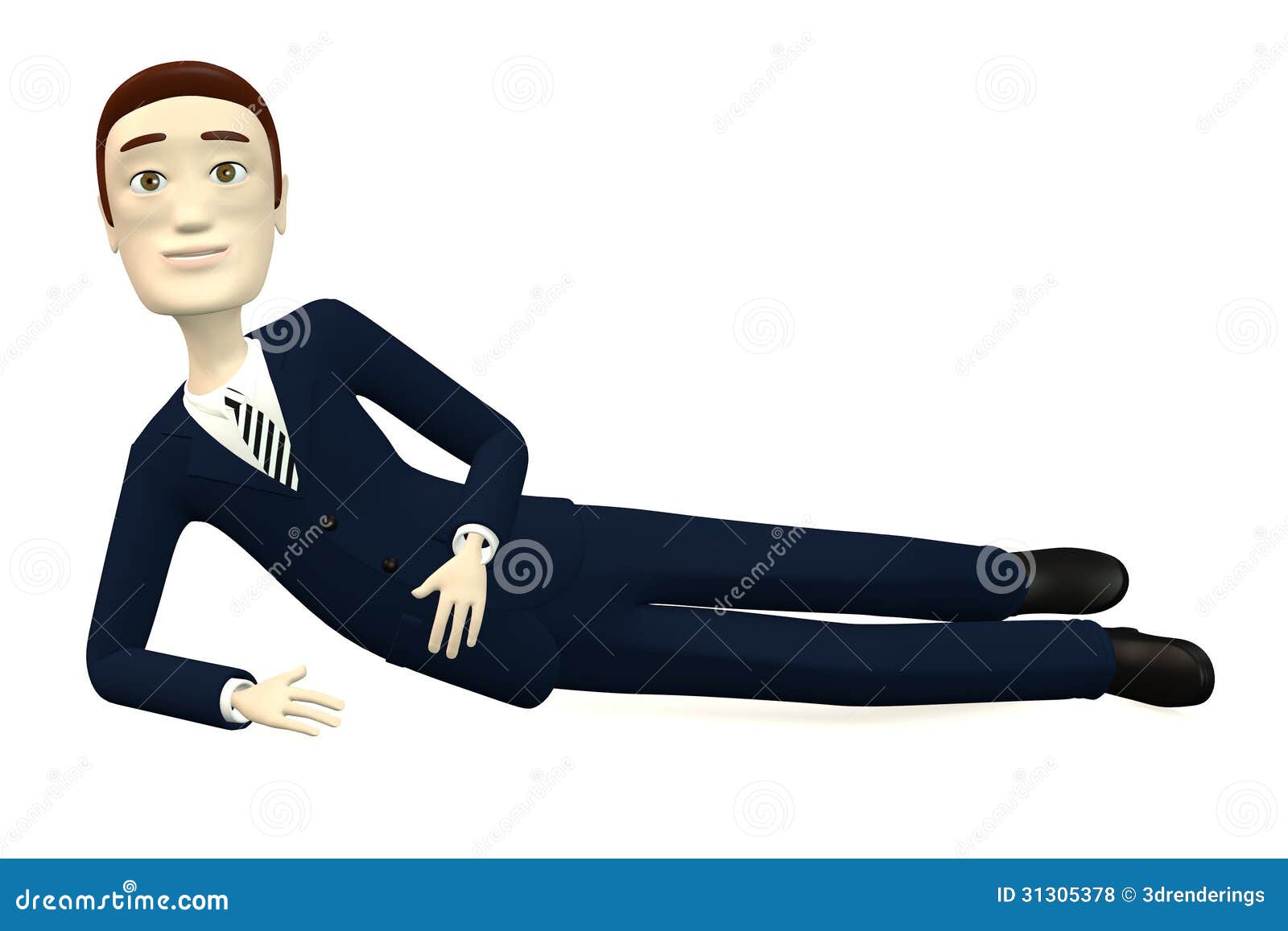 Cartoon Businessman - Resting Stock Illustration - Illustration of ...