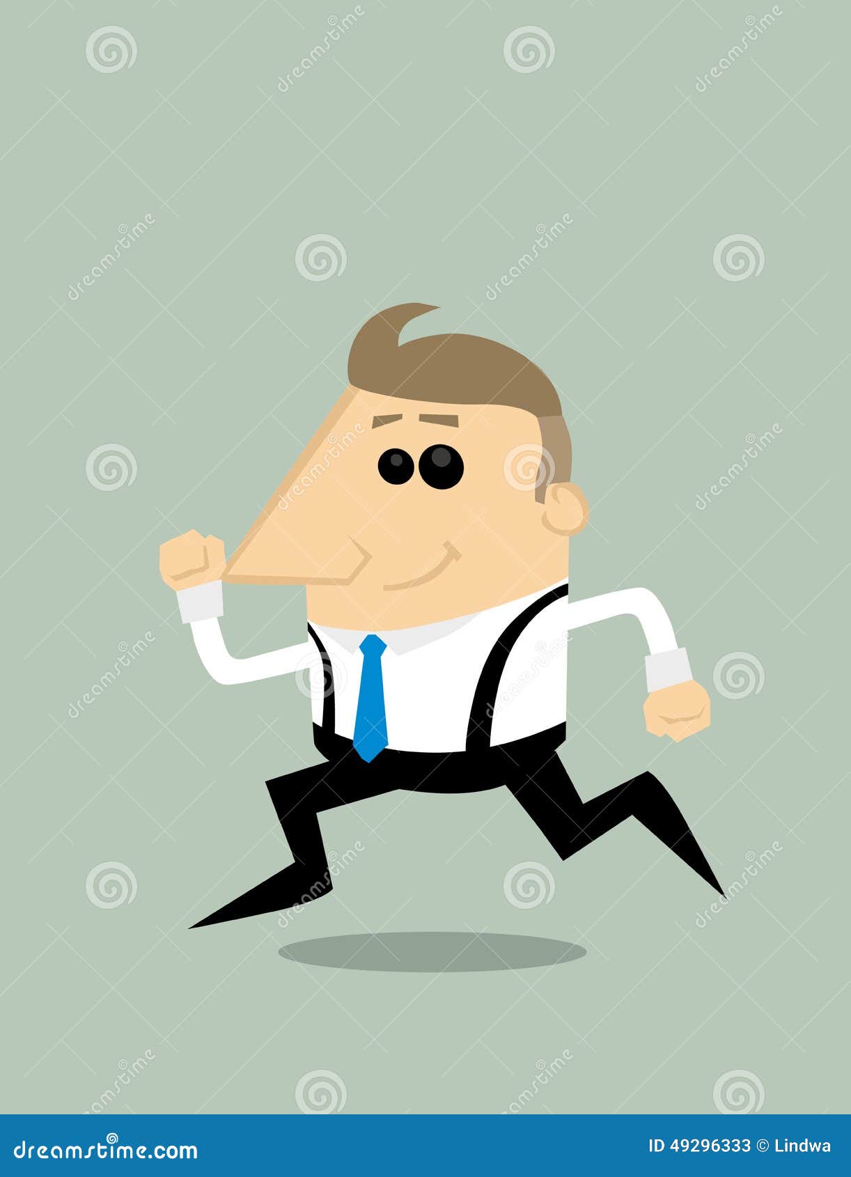 Cartoon Businessman Running Stock Vector - Illustration of running ...