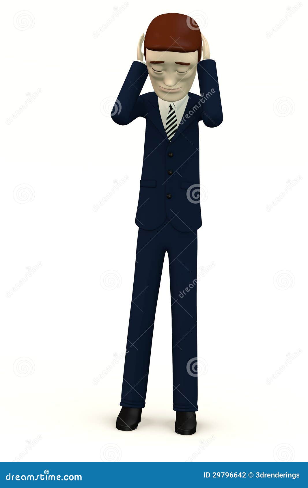 Cartoon businessman -sad stock illustration. Illustration of model ...