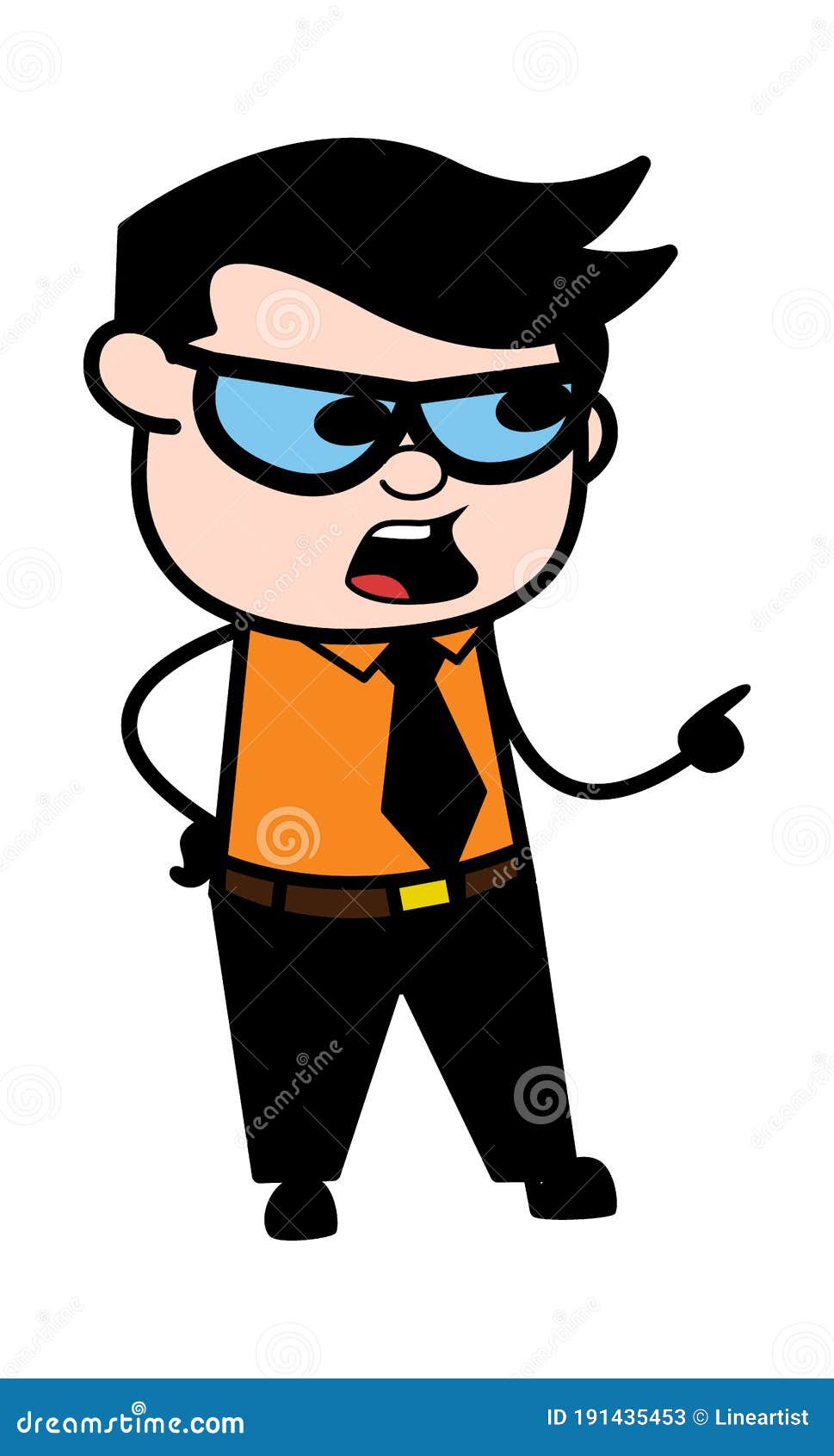 Cartoon Businessman Saying Something Stock Illustration - Illustration ...