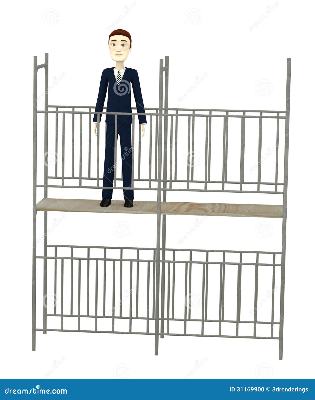Cartoon Man With Scaffolding Royalty-Free Stock Photography ...