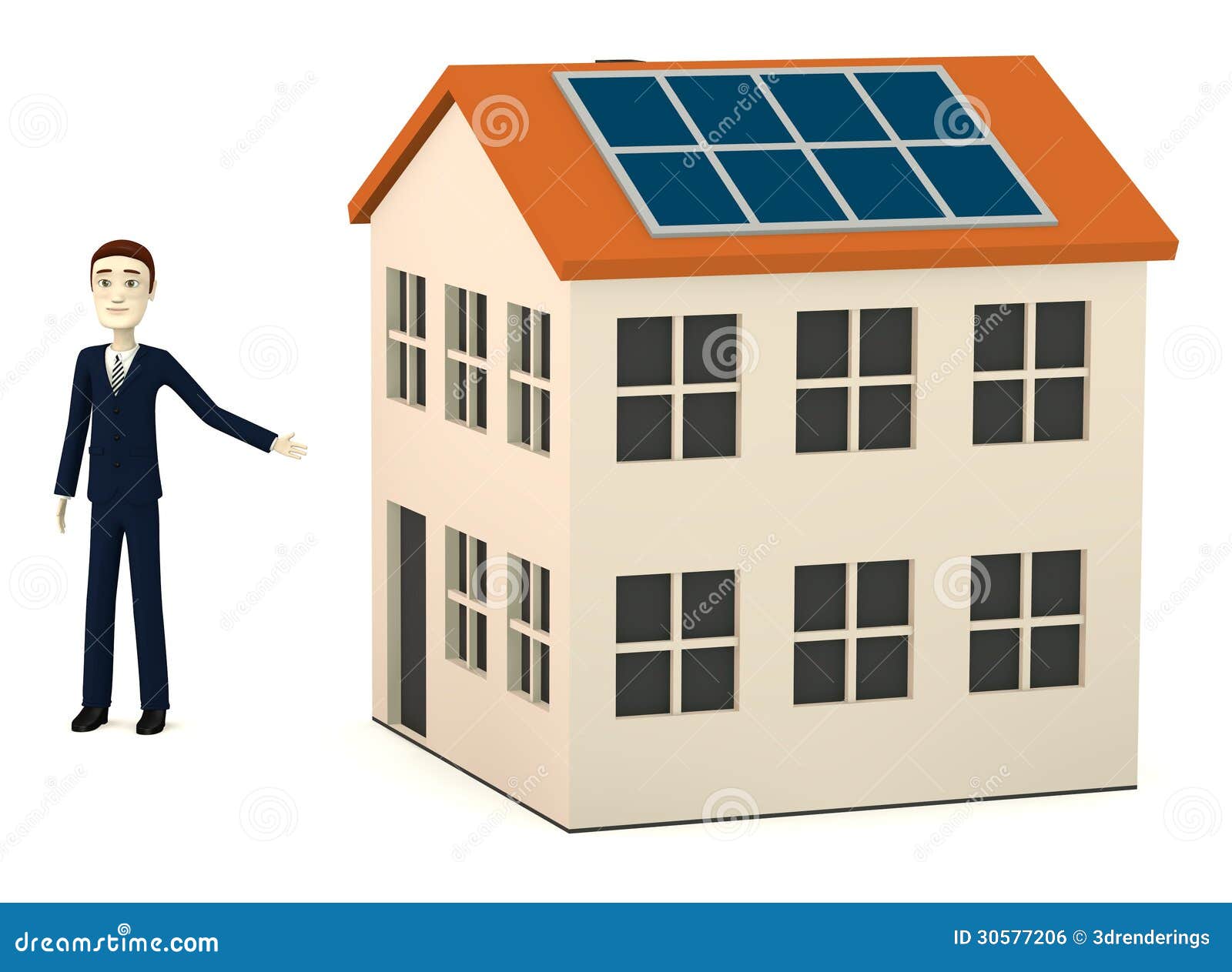 Cartoon Businessman Solar House Stock Illustrations – 10 Cartoon ...