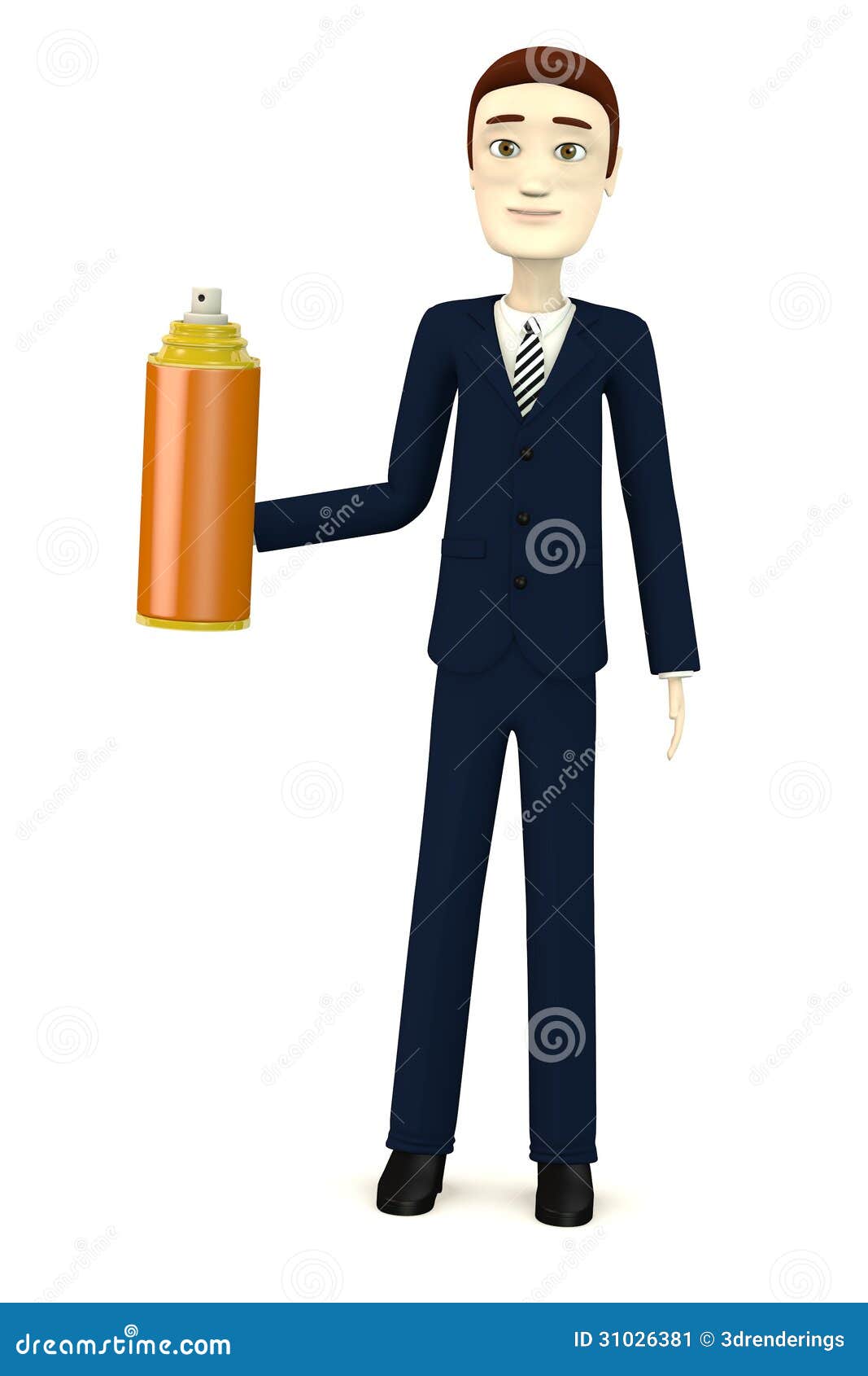 Cartoon Businessman with Spray Stock Illustration - Illustration of ...