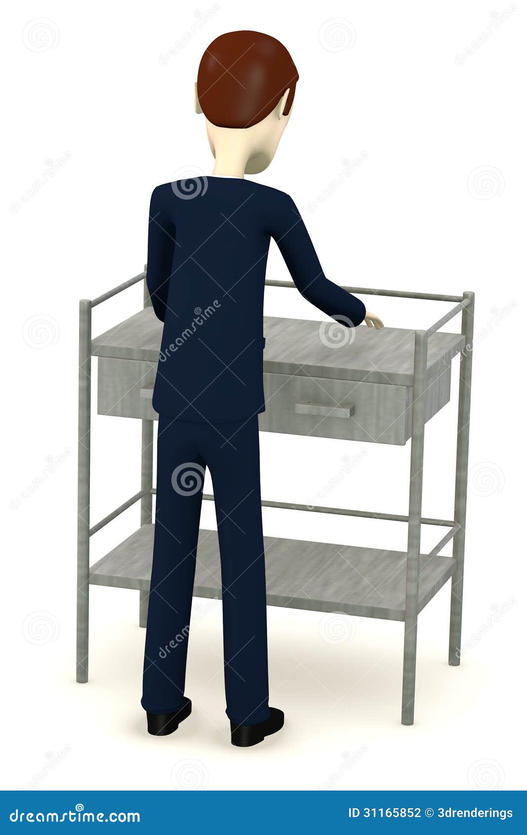 Cartoon Businessman with Table (medical) Stock Illustration ...