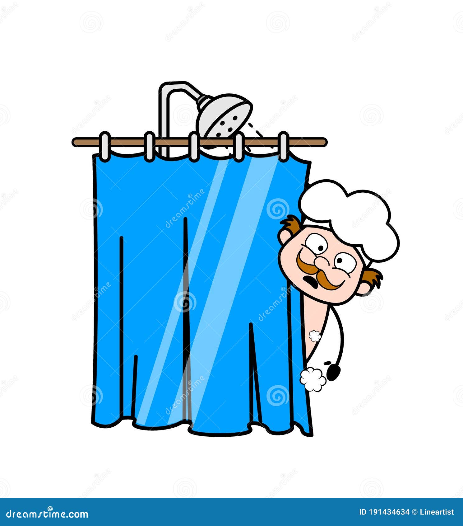 Cartoon Businessman Taking Shower Stock Illustration - Illustration of ...
