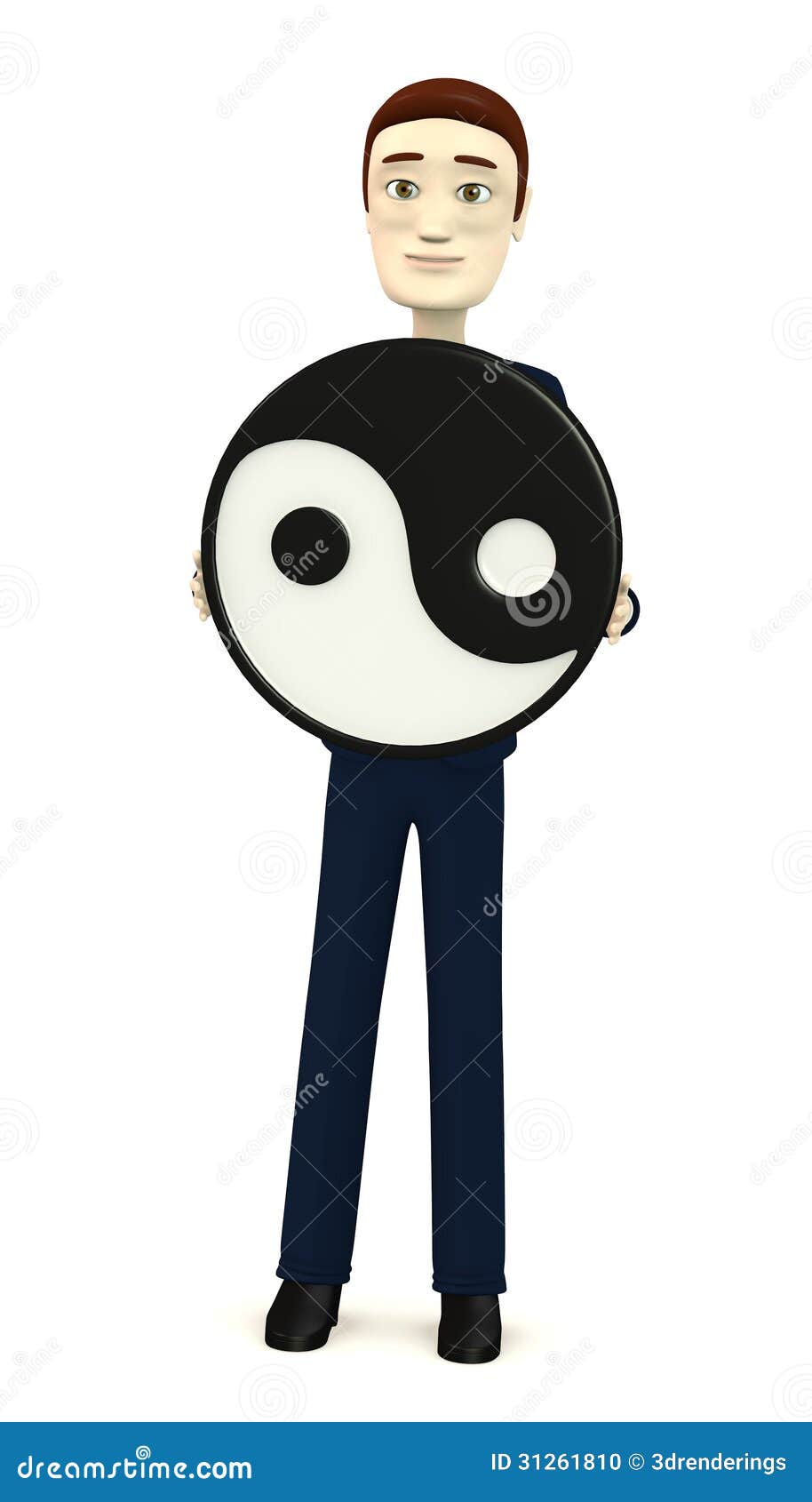 Cartoon Businessman with Tao Stock Illustration - Illustration of toon ...