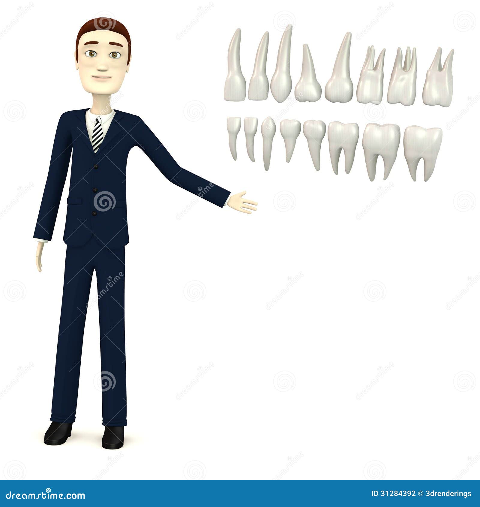 Cartoon Businessman with Teeth Stock Illustration - Illustration of ...