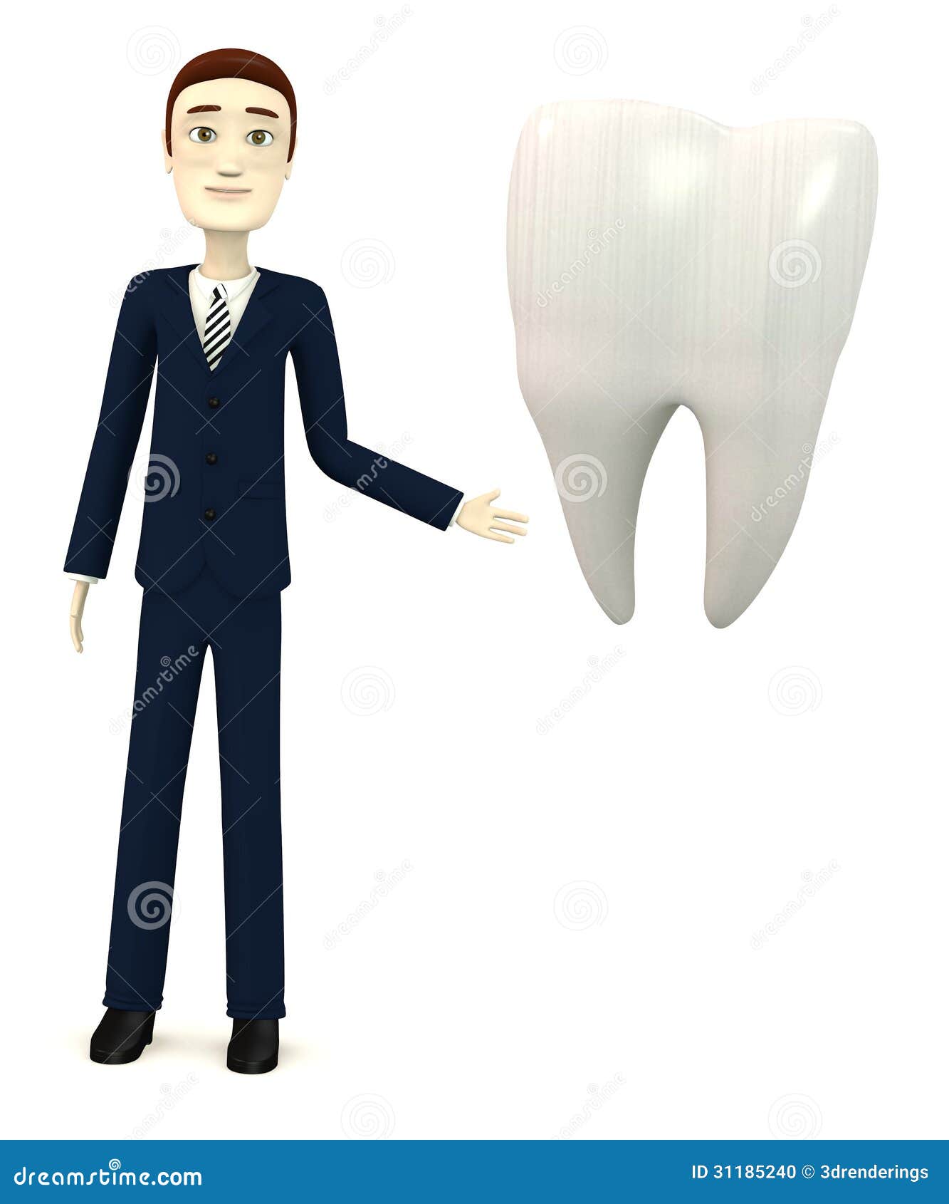 Cartoon Businessman with Tooth Stock Illustration - Illustration of ...