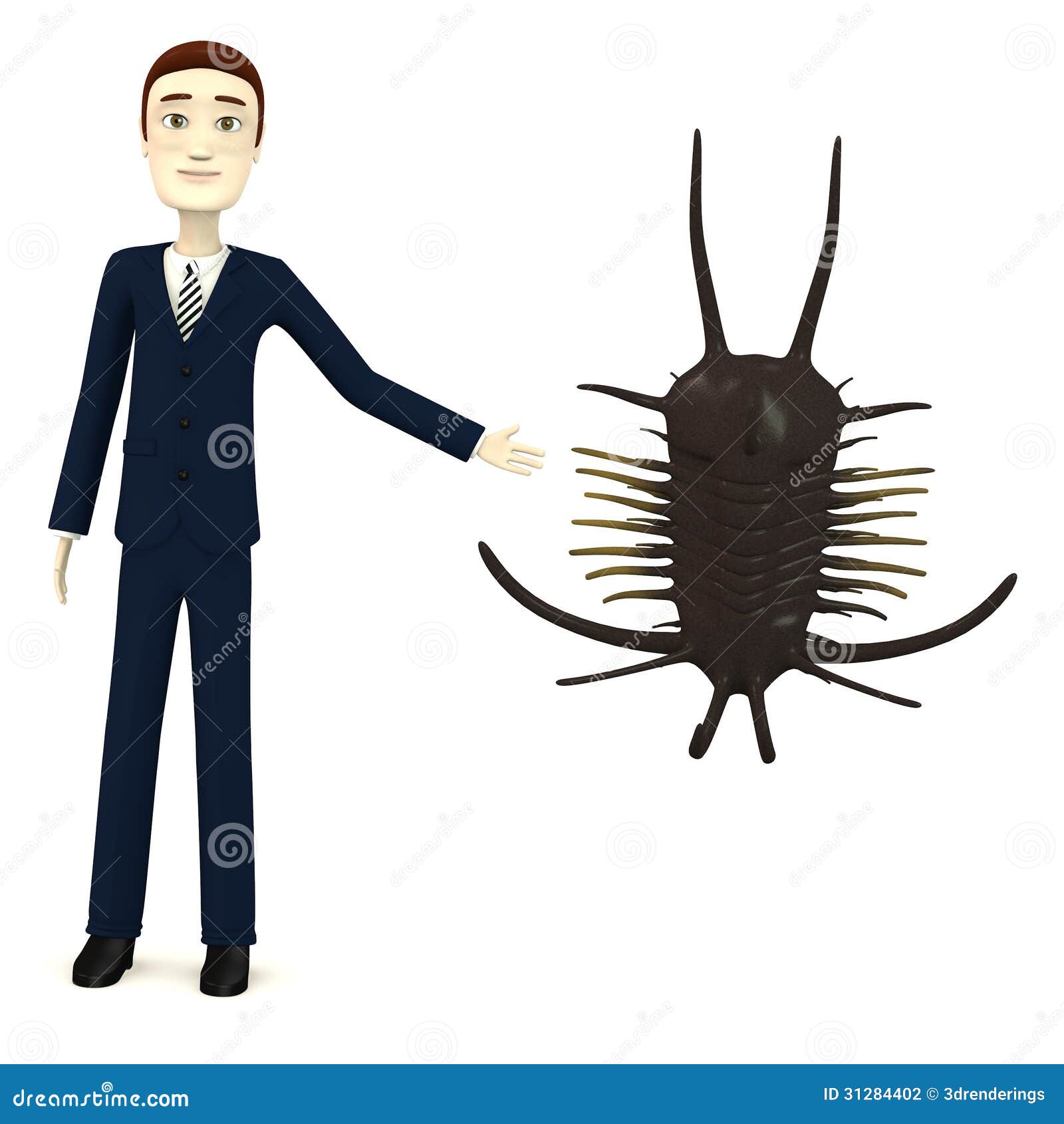 Cartoon Boy With Trilobite Stock Photography | CartoonDealer.com #31201550