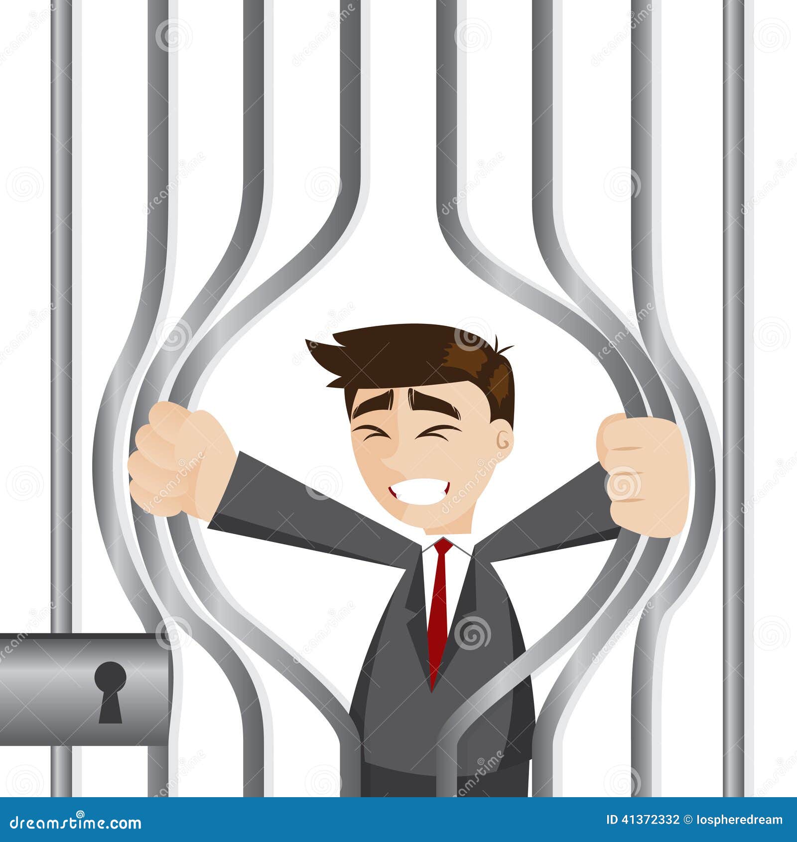 Cartoon Businessman Trying To Break Prison Stock Vector - Illustration ... Cartoon Businessman Trying To Break Prison Stock Vector - Illustration ...