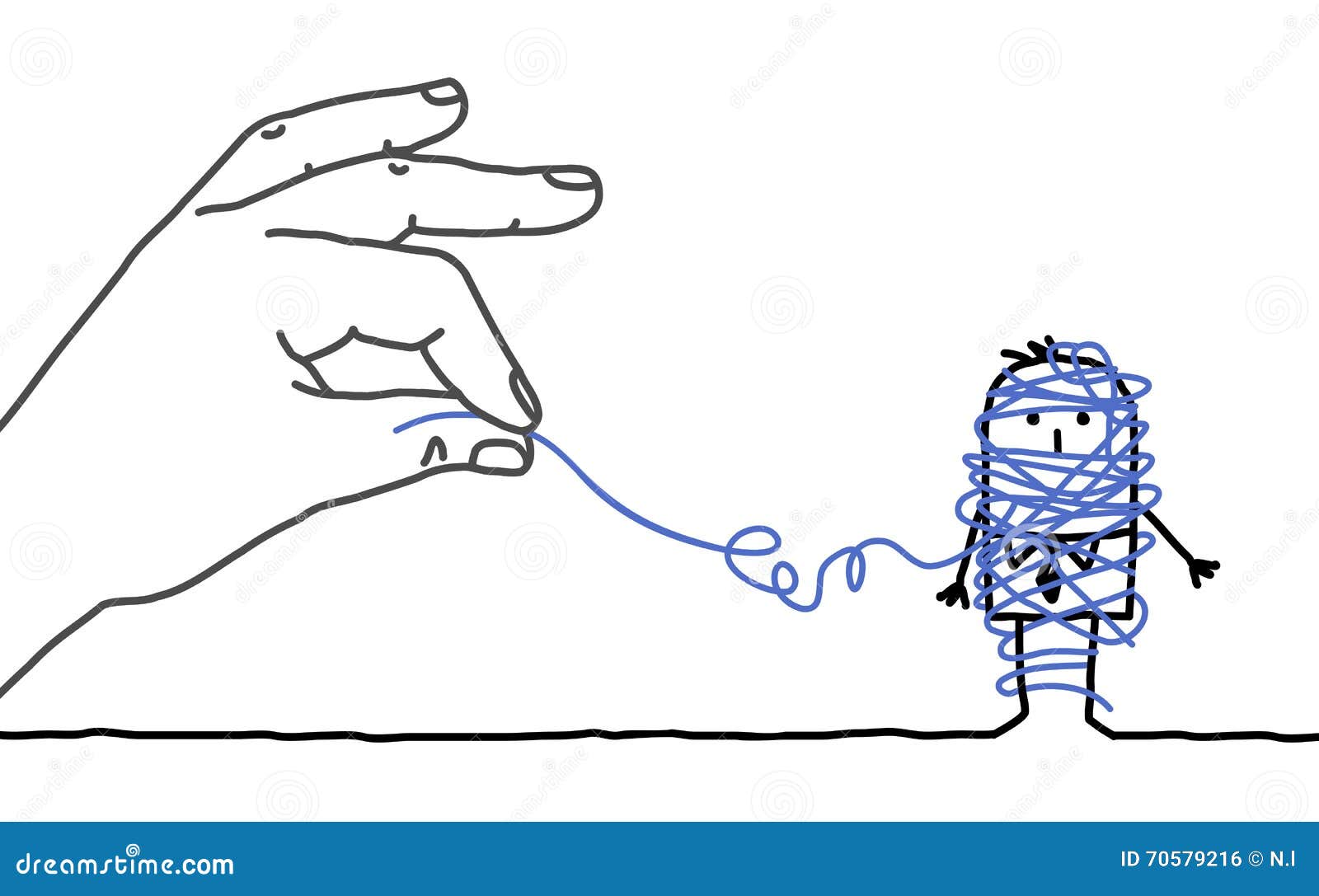 Cartoon Businessman - Untangling Stock Vector - Illustration of ...