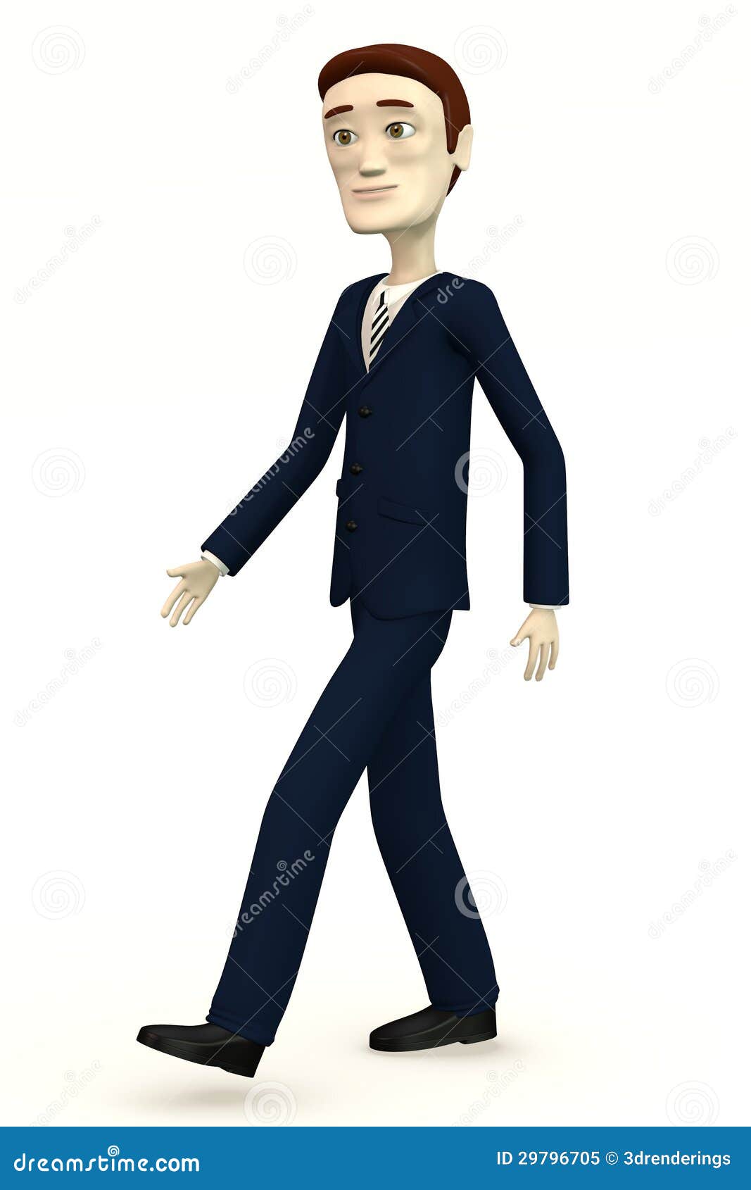 Cartoon Businessman - Walking Stock Illustration - Illustration of ...