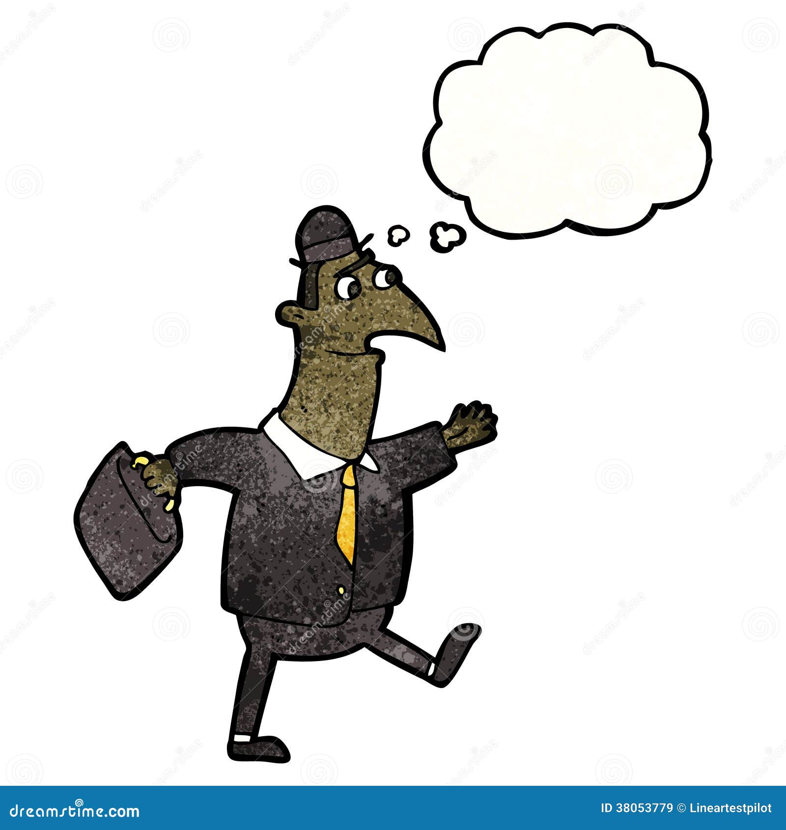 Cartoon Businessman Walking To Work Stock Vector - Illustration of cute ...