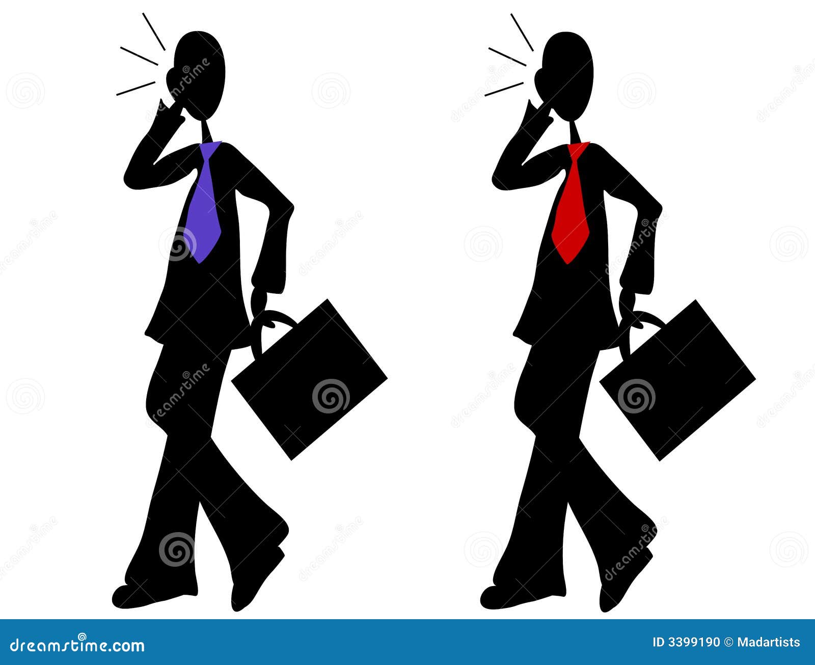Cartoon Businessmen Walking Stock Illustration - Illustration of active ...