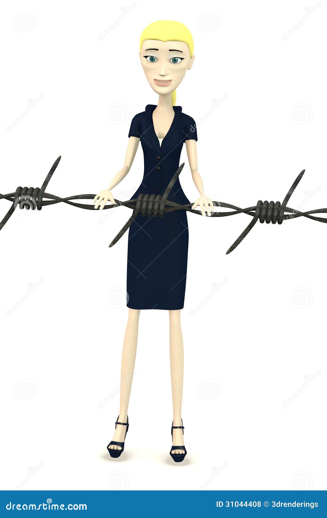 Cartoon Boy With Barbed Wire Royalty-Free Stock Photo | CartoonDealer ...