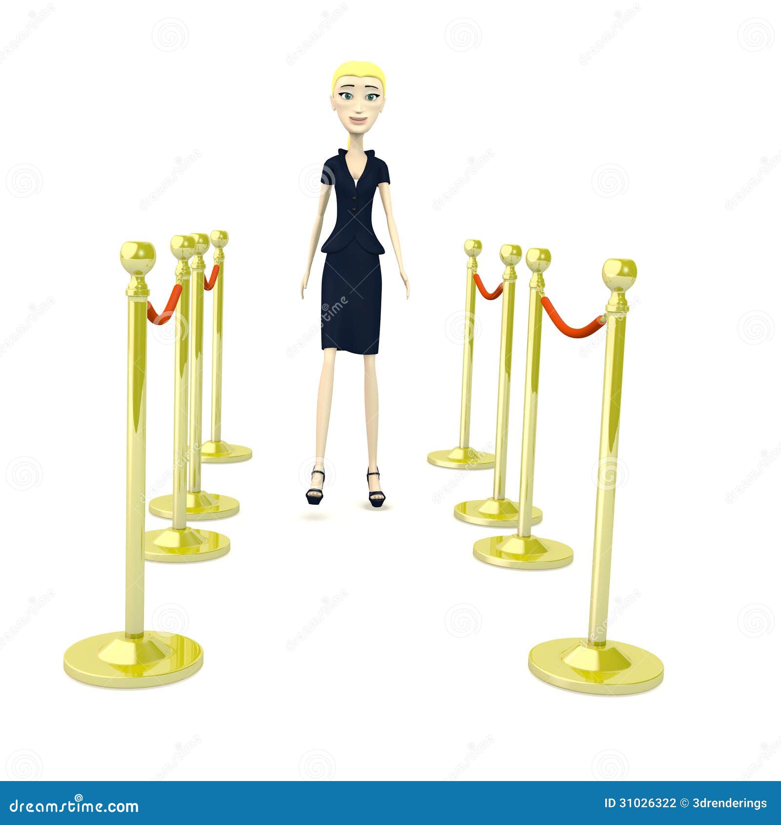 Cartoon Businesswoman With Barriers Royalty-Free Stock Image ...