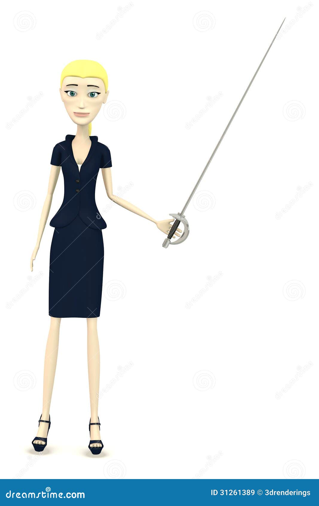 3d Render Of Rapier Stock Image | CartoonDealer.com #40191211