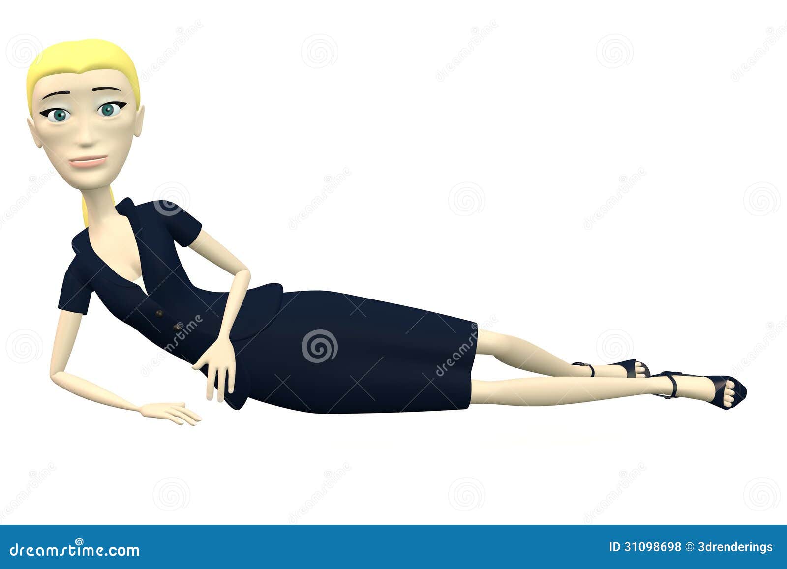 Cartoon Businesswoman - Resting Stock Illustration - Illustration of ...