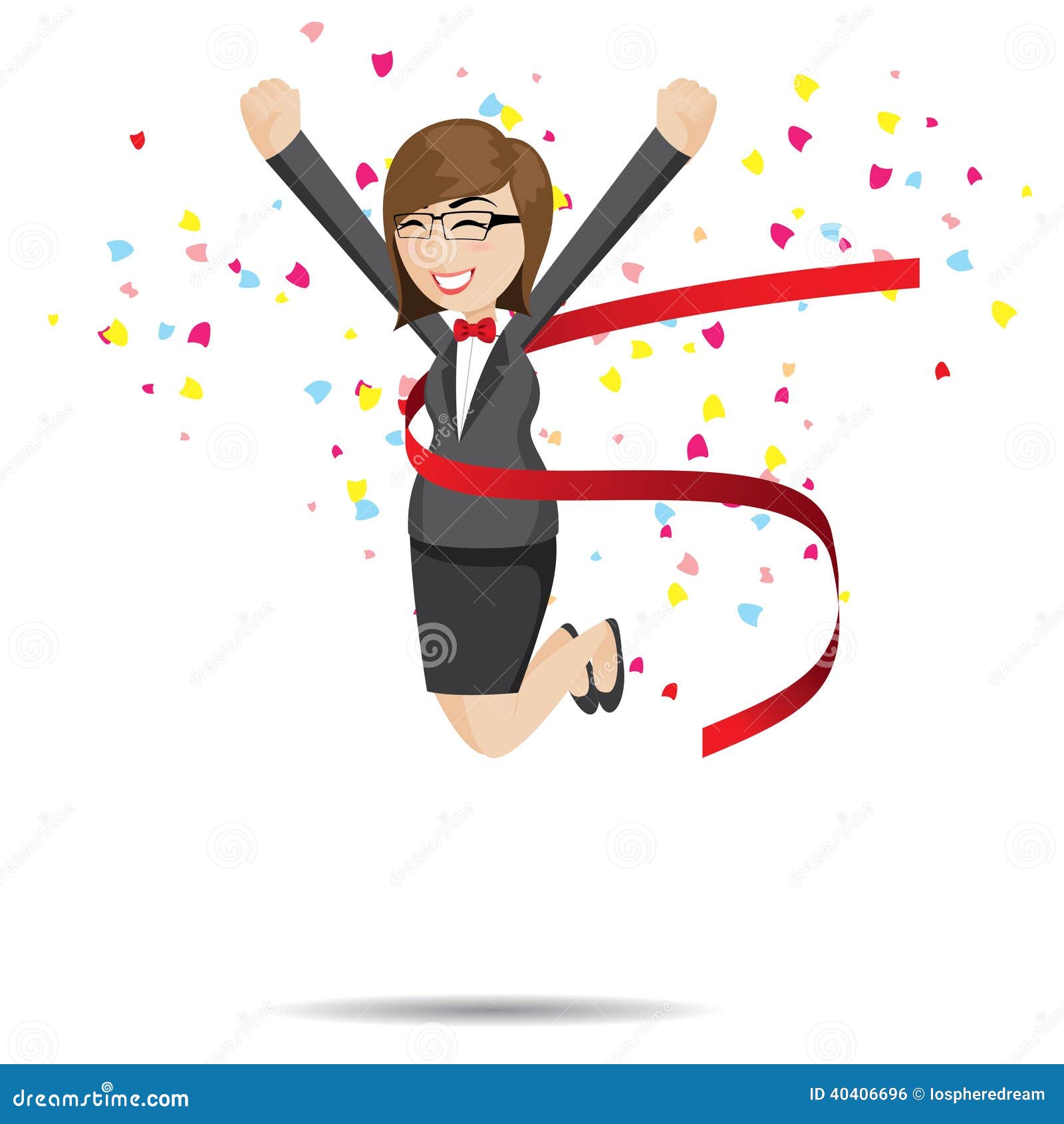 Cartoon Businesswoman In Success Action Stock Vector - Image: 40406696 Cartoon Businesswoman In Success Action Stock Vector - Image: 40406696