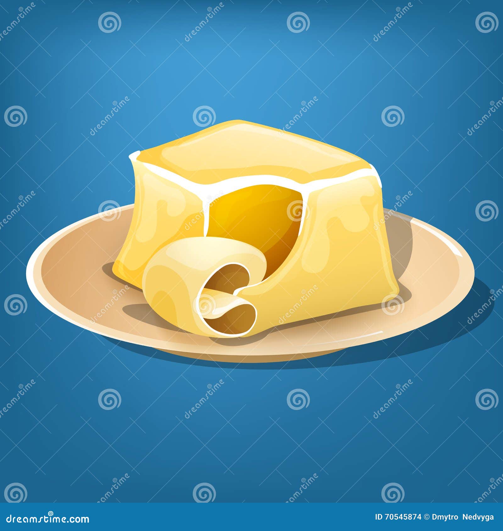 Cartoon Butter. Vector Illustration Stock Vector - Illustration of ...