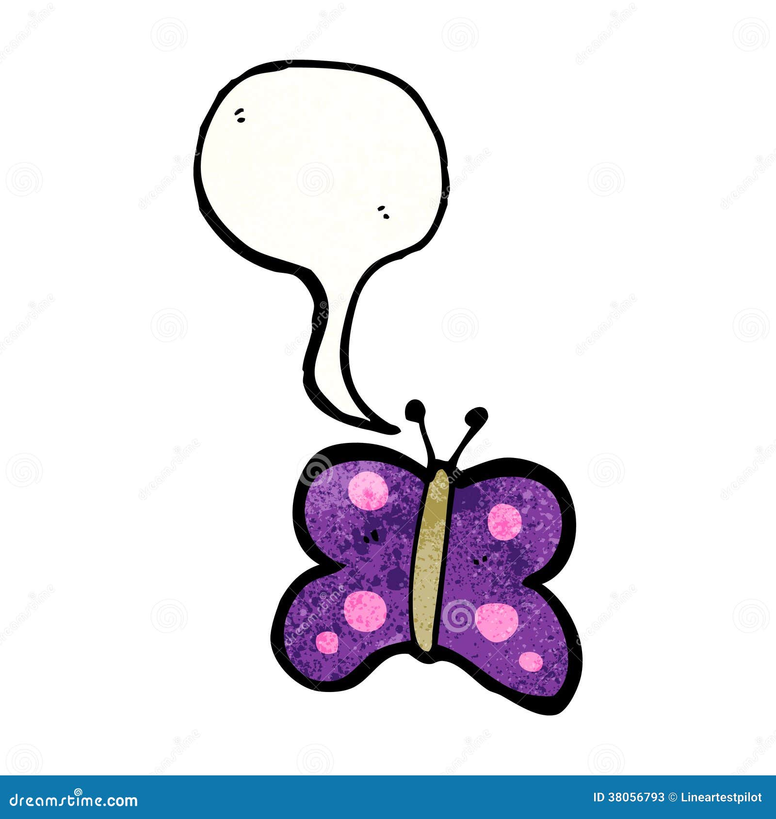 Cartoon butterfly stock vector. Illustration of speech - 38056793