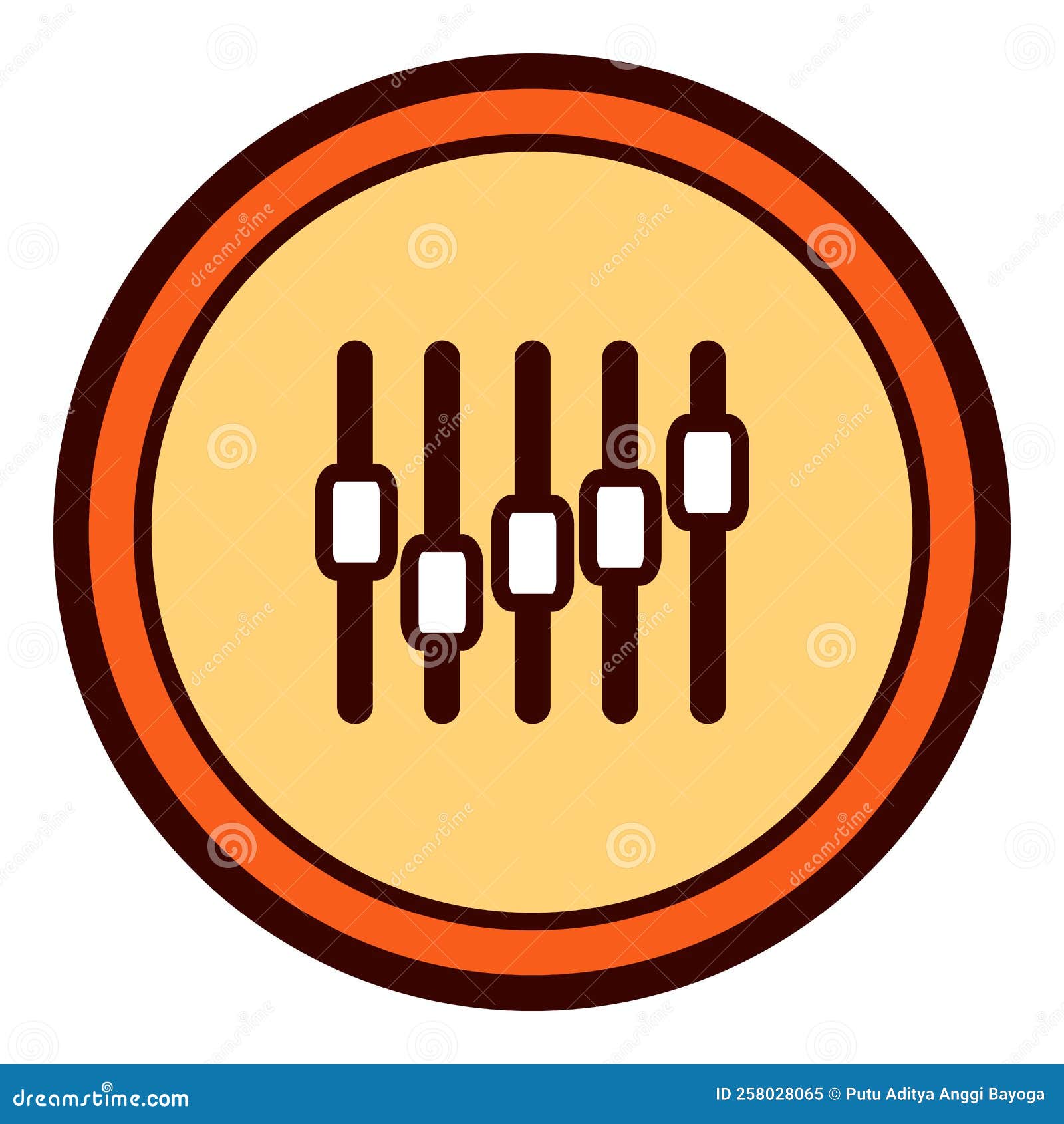Cartoon equalizer button stock vector. Illustration of icon - 258028065