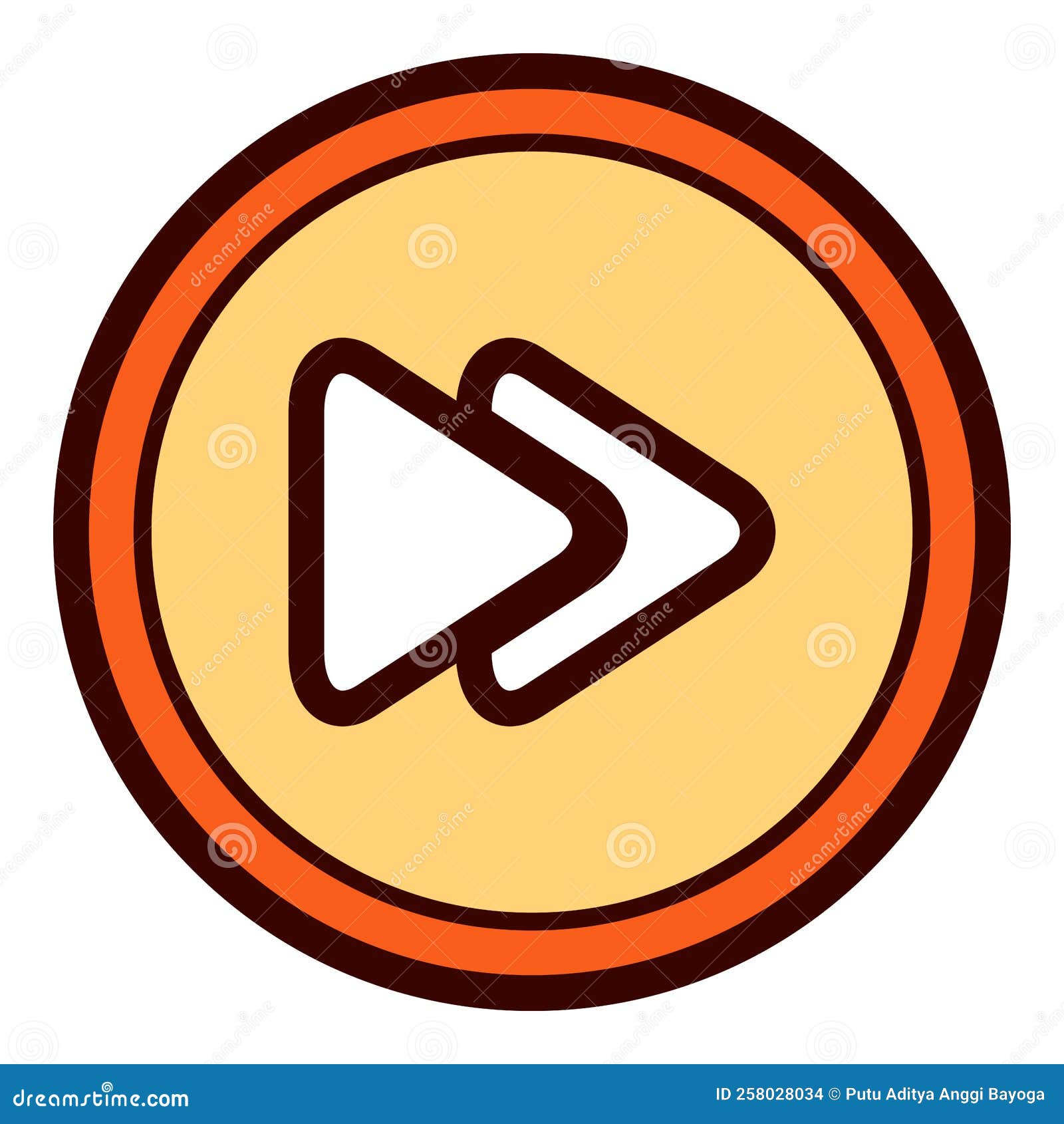 Cartoon Fast Forward Button Stock Vector - Illustration of button ...