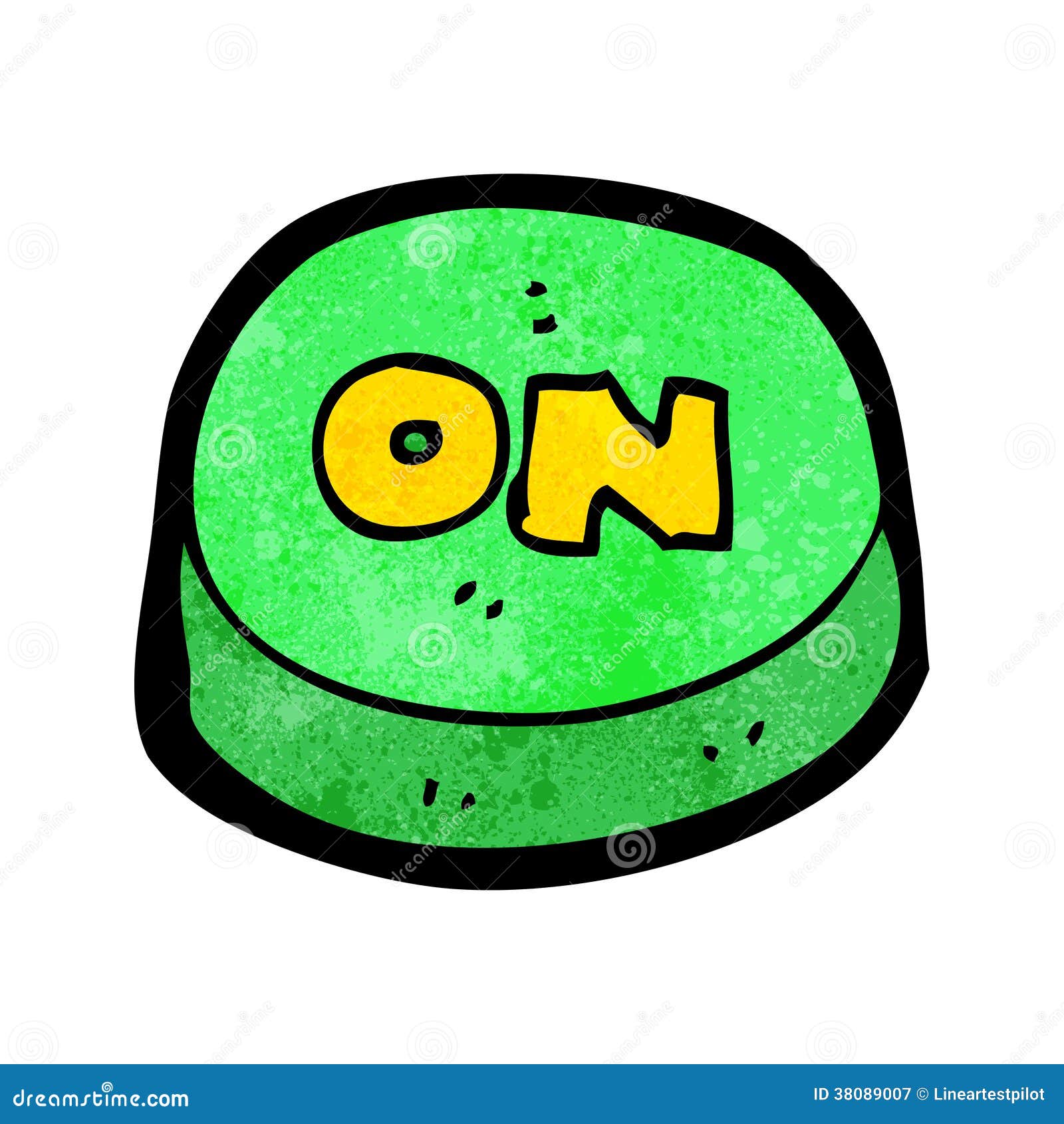 Cartoon on button stock vector. Illustration of drawing - 38089007