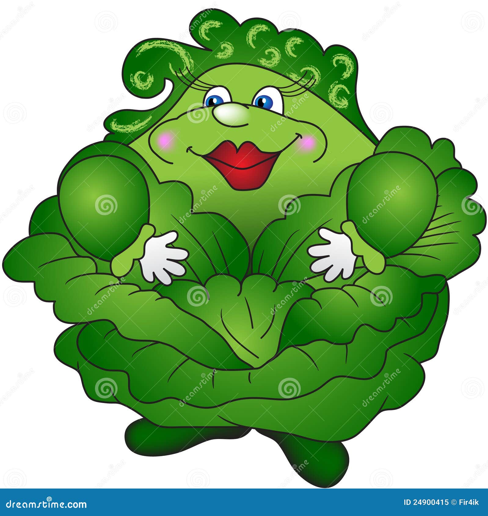 Cartoon cabbage stock vector. Illustration of cartoon - 24900415